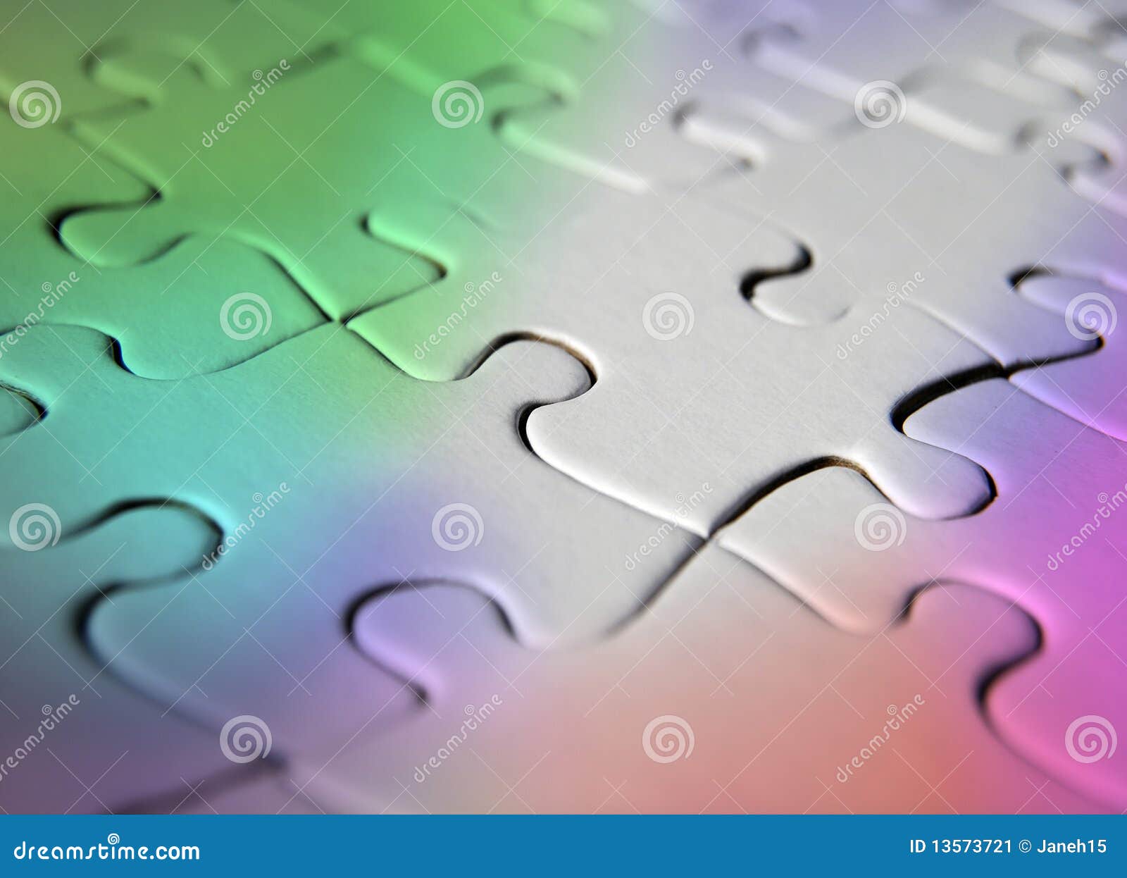 Rainbow Coloured Jigsaw Puzzle Stock Image - Image of assemble, rainbow ...