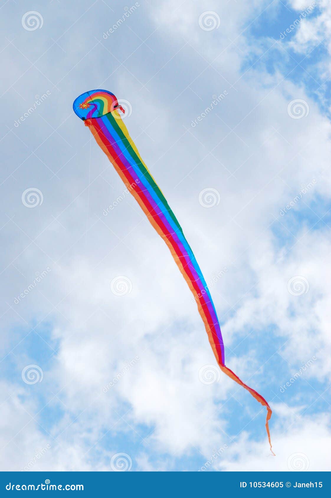Rainbow coloured kite stock image. Image of blue, outdoor - 10534605