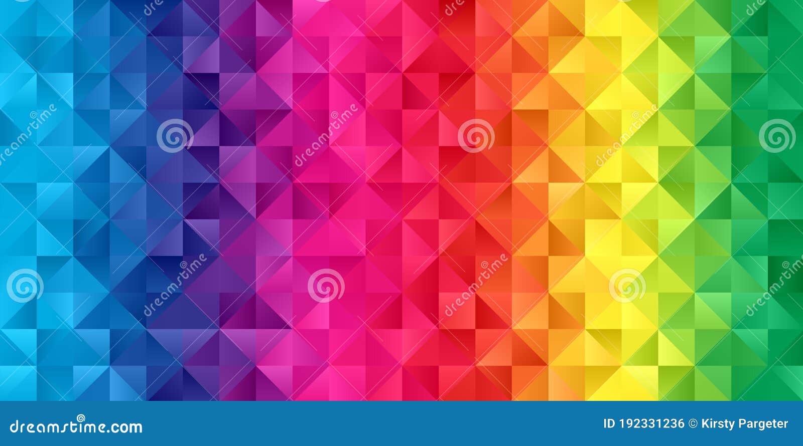 Rainbow Coloured Low Poly Banner Design Stock Vector - Illustration of ...