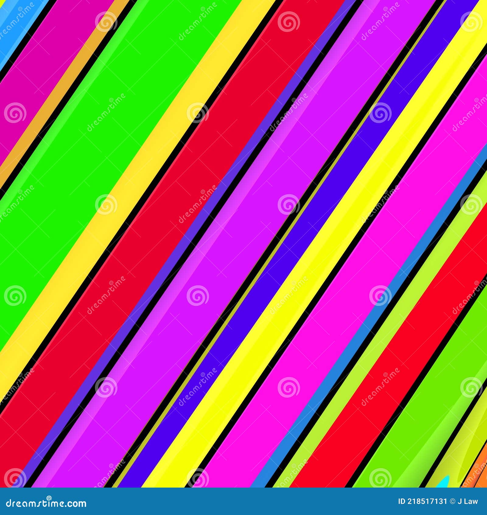 Rainbow Coloured Slanting Stripes Stock Illustration - Illustration of ...