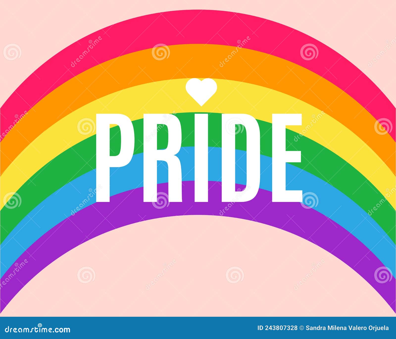 Rainbow Of Colours Pride Flag Vector Illustration Stock Vector