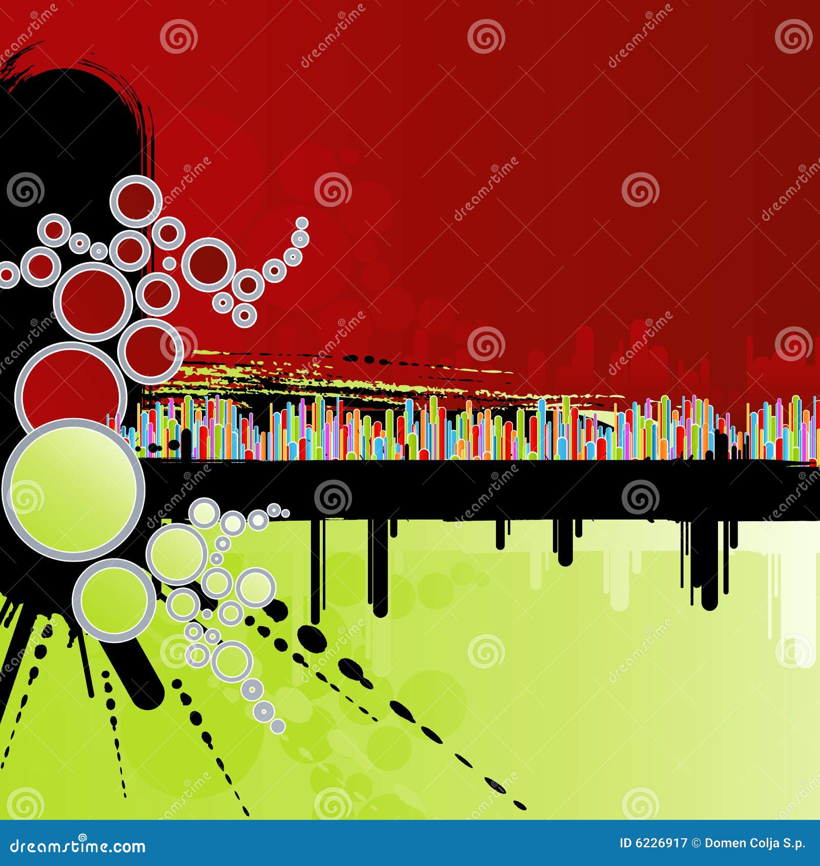 Rainbow Columns Grunge Background Picture. Image: 6226917