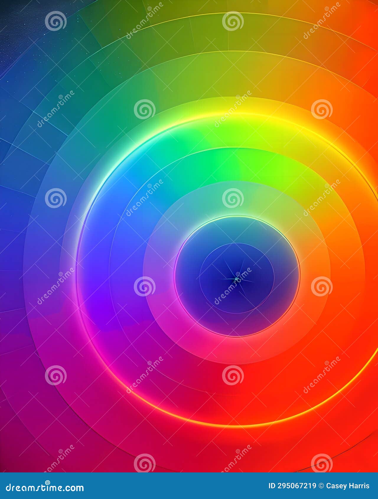 Rainbow Concentric Circles Pattern Stock Illustration Illustration Of