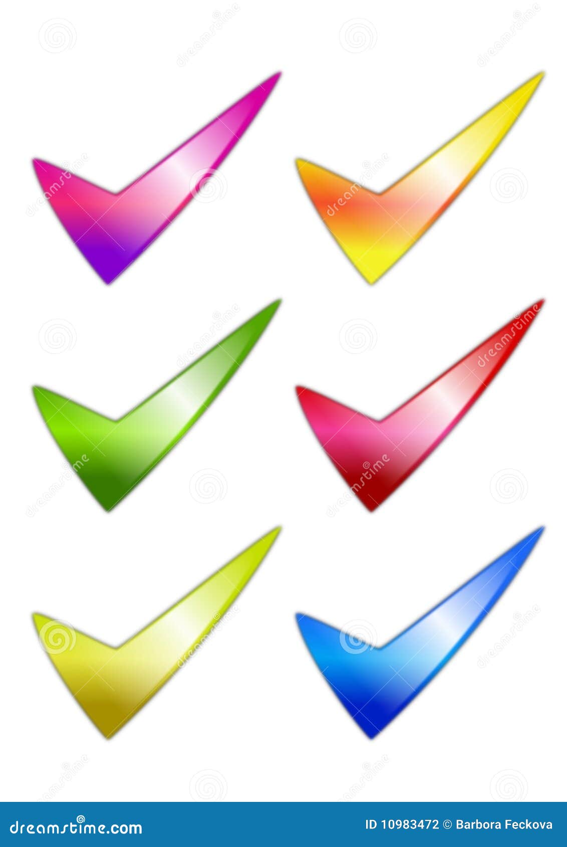 Rainbow Confirmation Symbols Stock Illustration - Illustration of ...