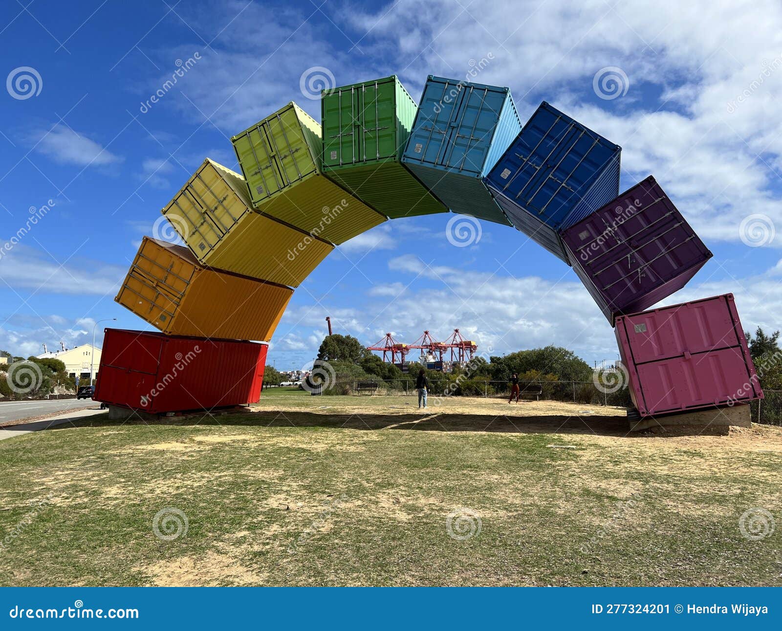 Rainbow Containers editorial photo. Image of district - 277324201