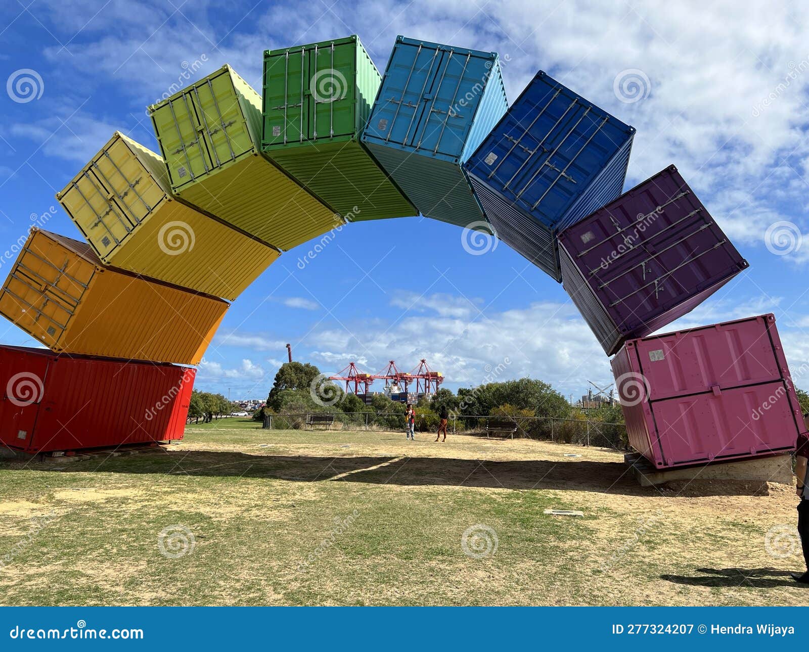 Rainbow Containers editorial photography. Image of tourism - 277324207