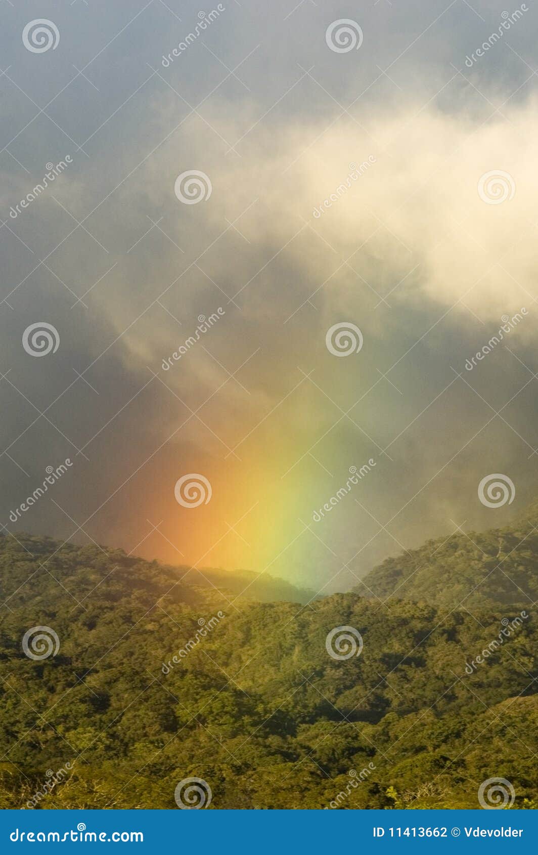 Rainbow in Costa Rica. stock photo. Image of nature, mountains - 11413662