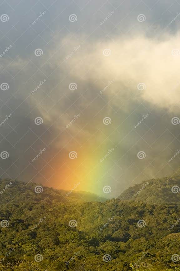 Rainbow in Costa Rica. stock photo. Image of nature, mountains - 11413662