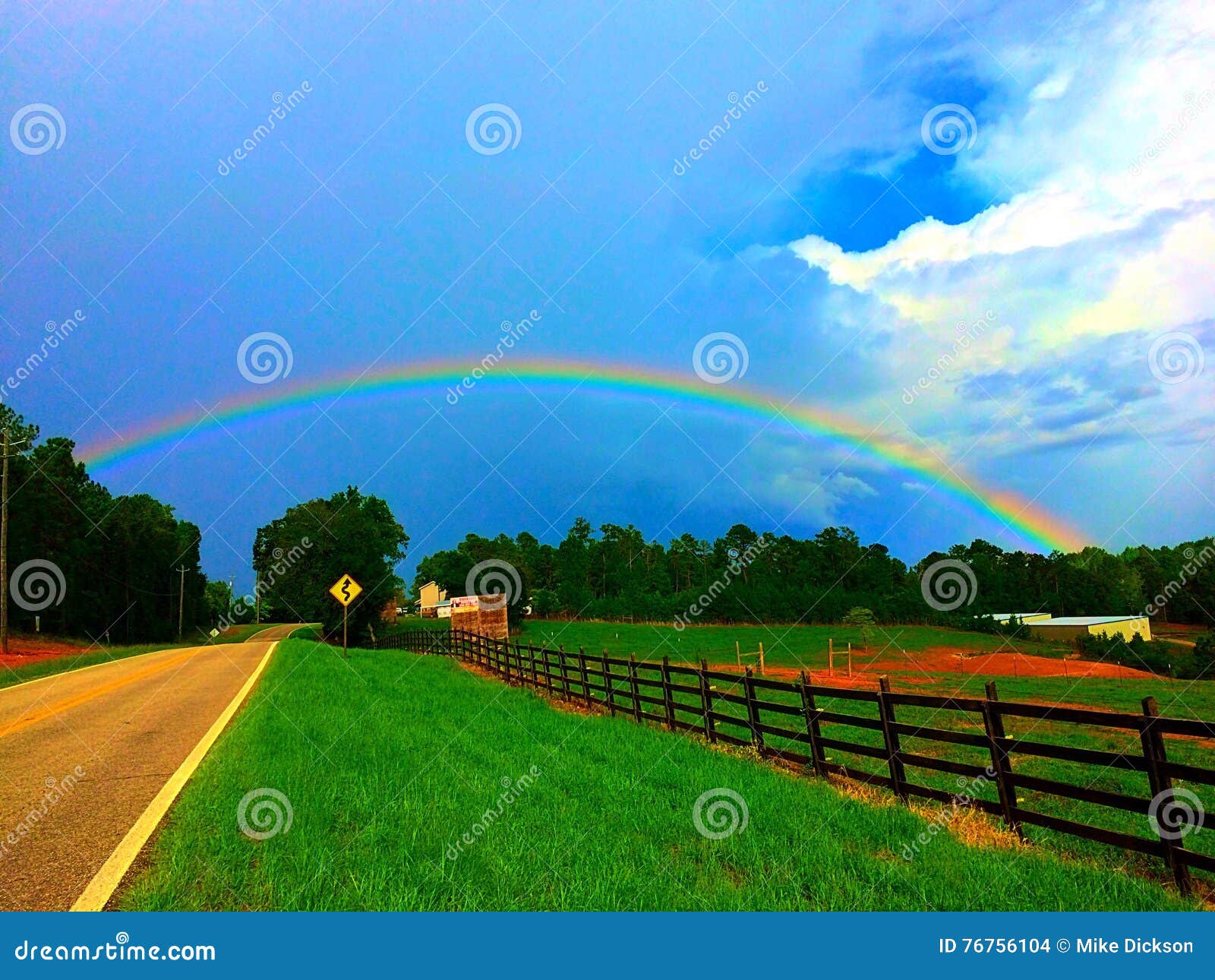 Rainbow stock photo. Image of country, rain, rainbow - 76756104