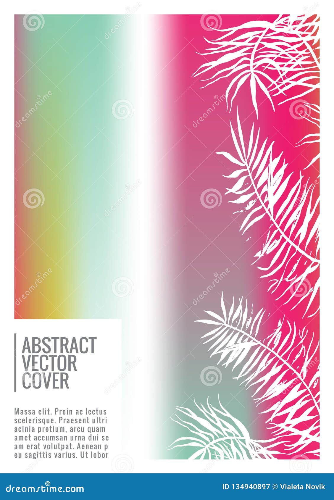 Rainbow Cover Design Mockup. Stock Vector - Illustration of corporate ...