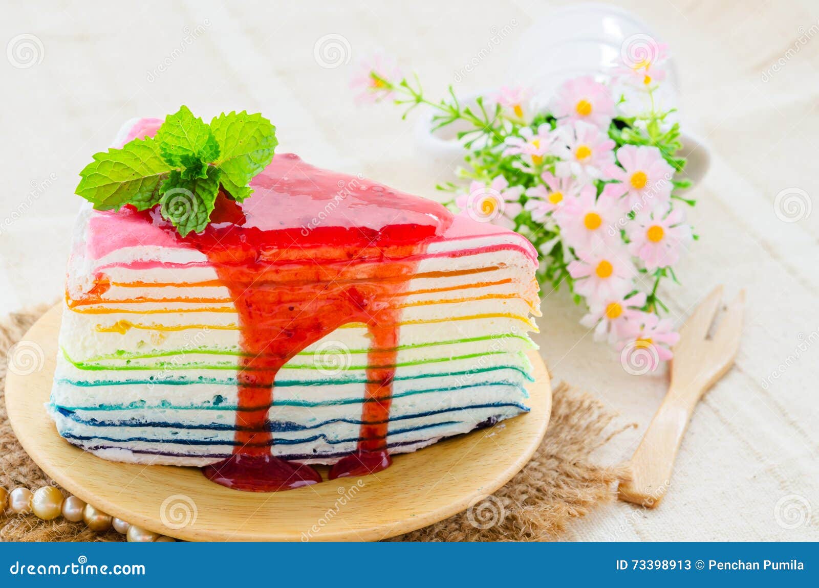 Rainbow Crape Cake Royalty-Free Stock Photography | CartoonDealer.com ...
