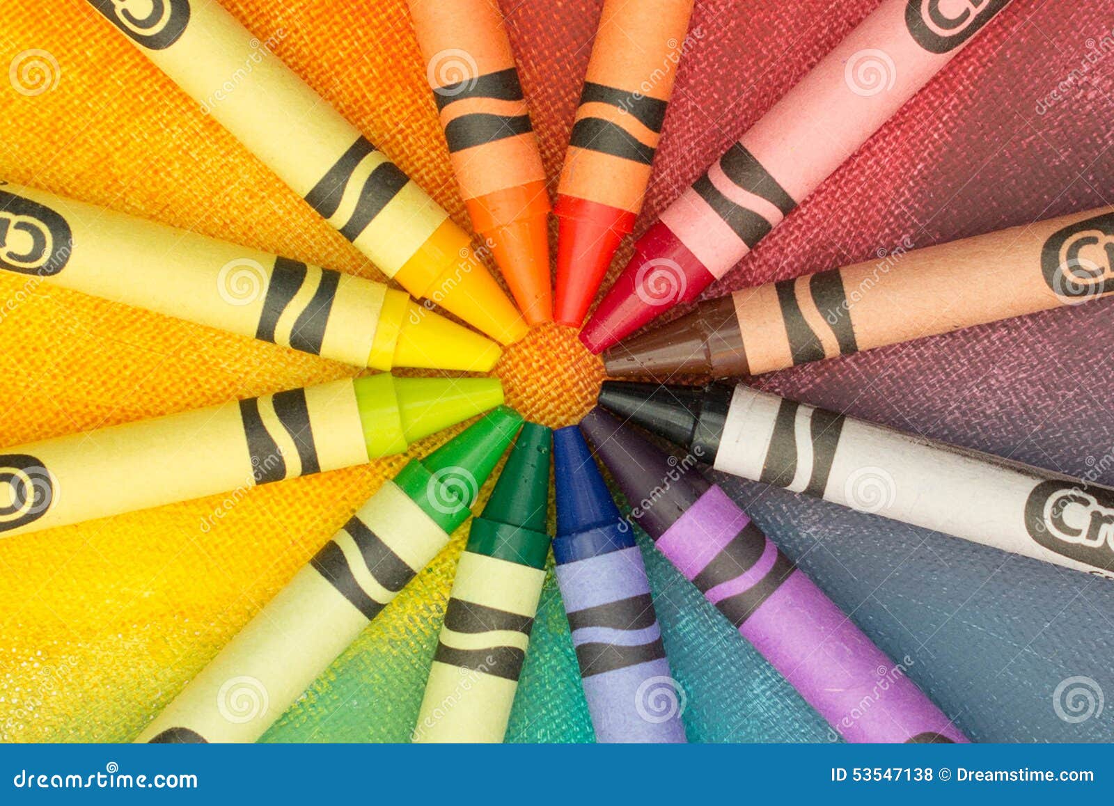 Rainbow of Crayons stock photo. Image of crayola, beautiful - 53547138