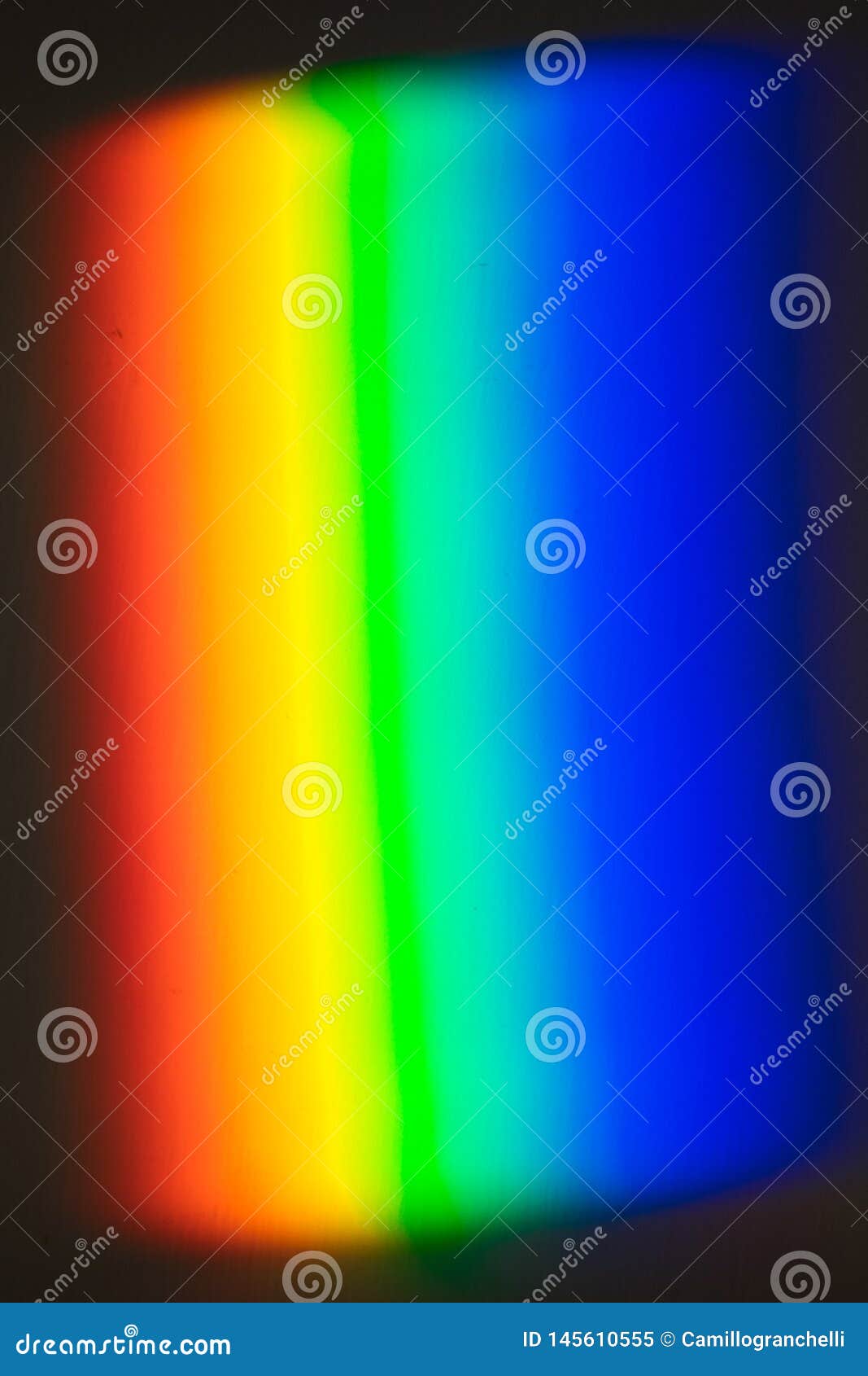 Rainbow Created with Prism, Light Projected on the Wall Stock Image ...