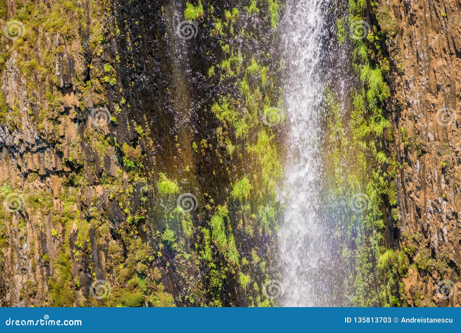 Rainbow Created by the Water of Phantom Waterfall Dropping Off Over ...