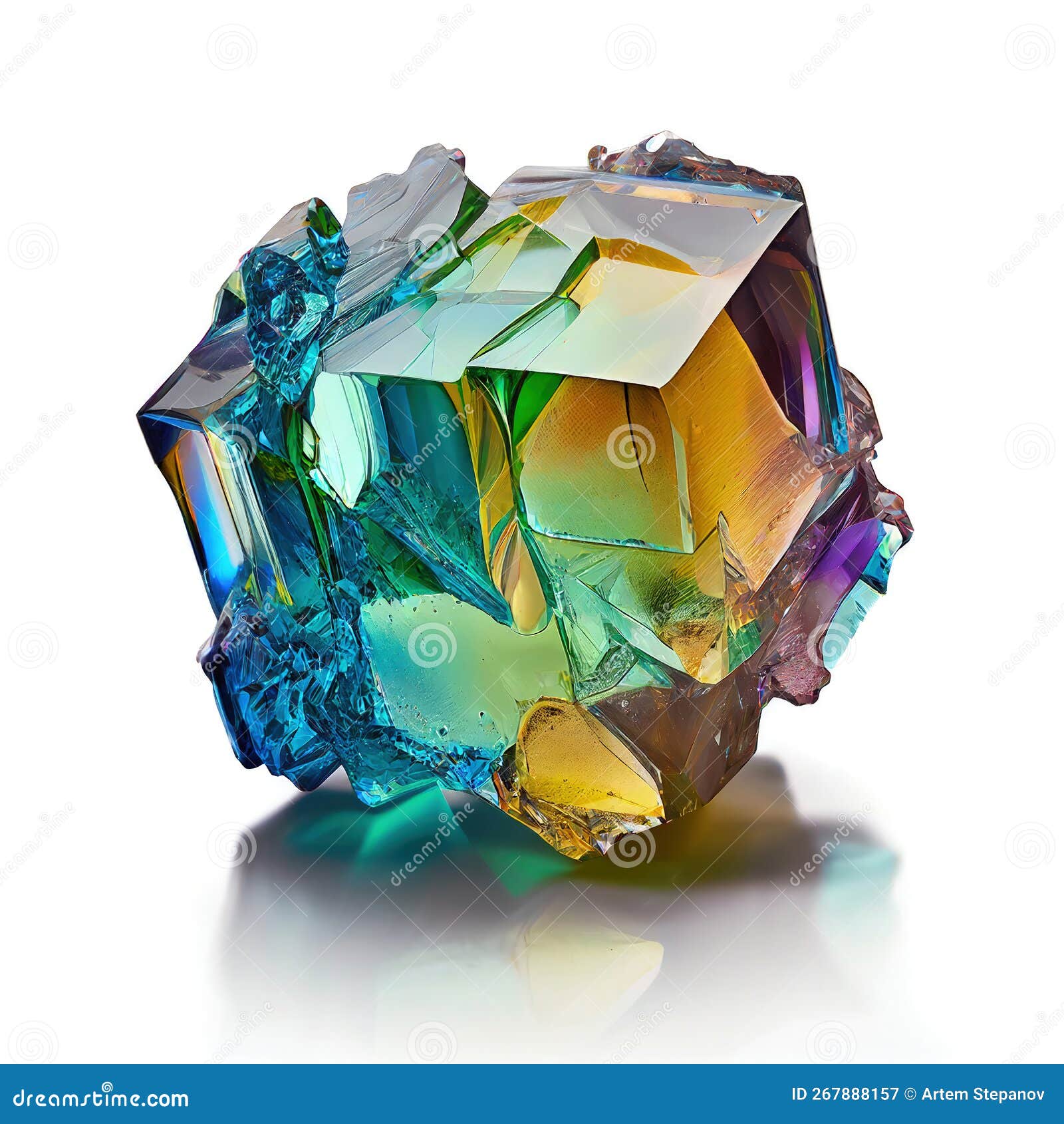 Rainbow Crystal Isolated, Color Stone, Rainbow Gem, Generative Ai ...