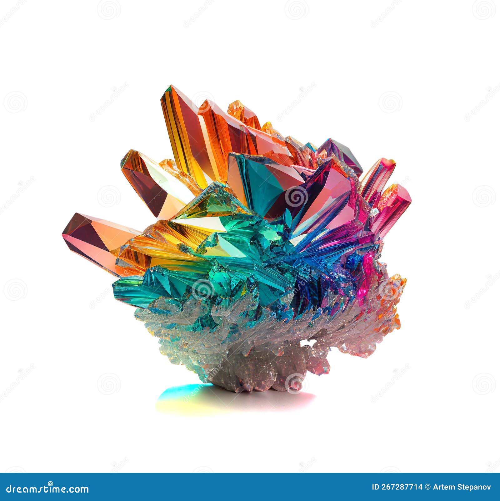 Rainbow Crystal Isolated, Color Stone, Rainbow Gem, Generative Ai ...