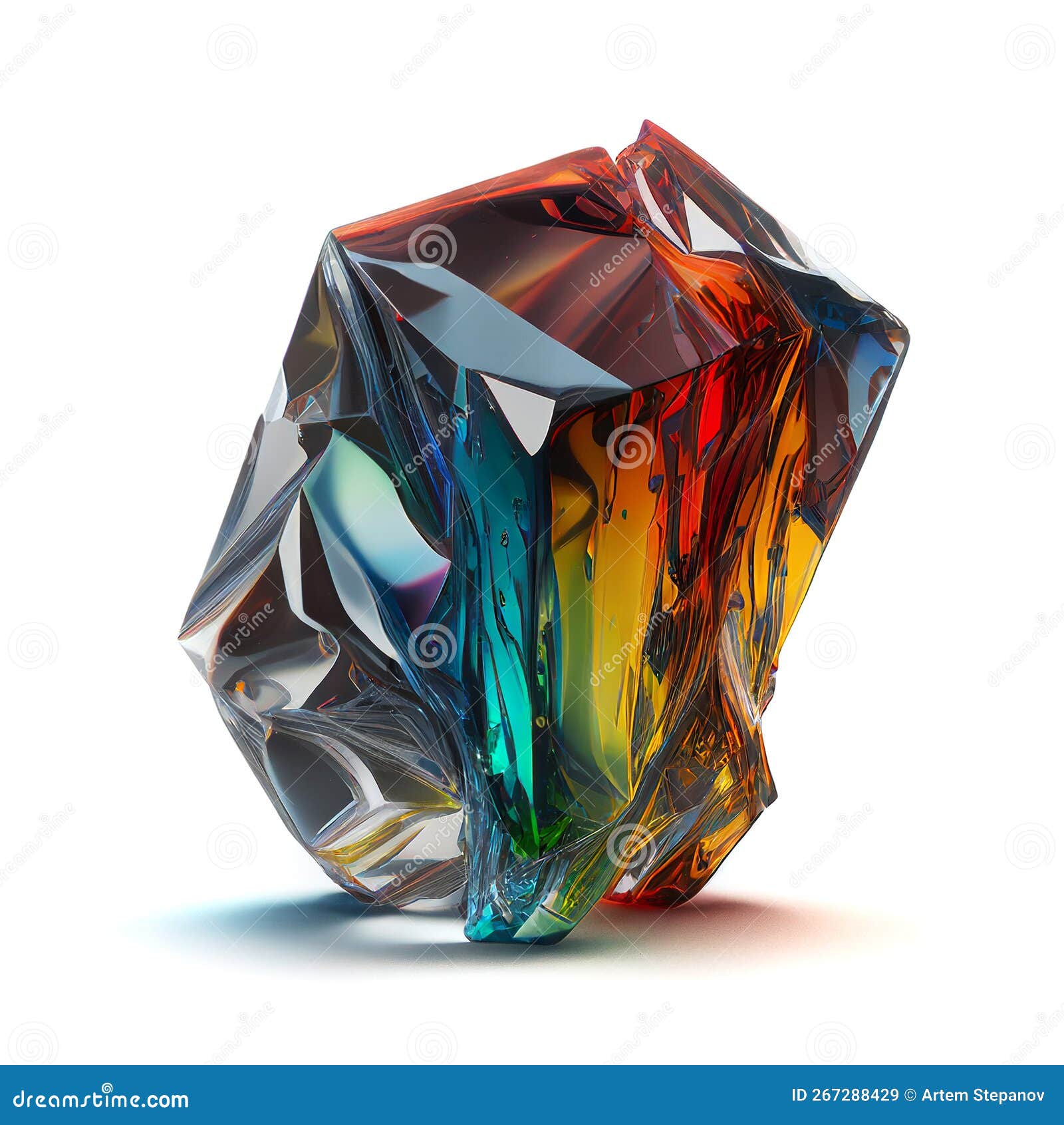 Rainbow Crystal Isolated, Color Stone, Rainbow Gem, Generative Ai ...