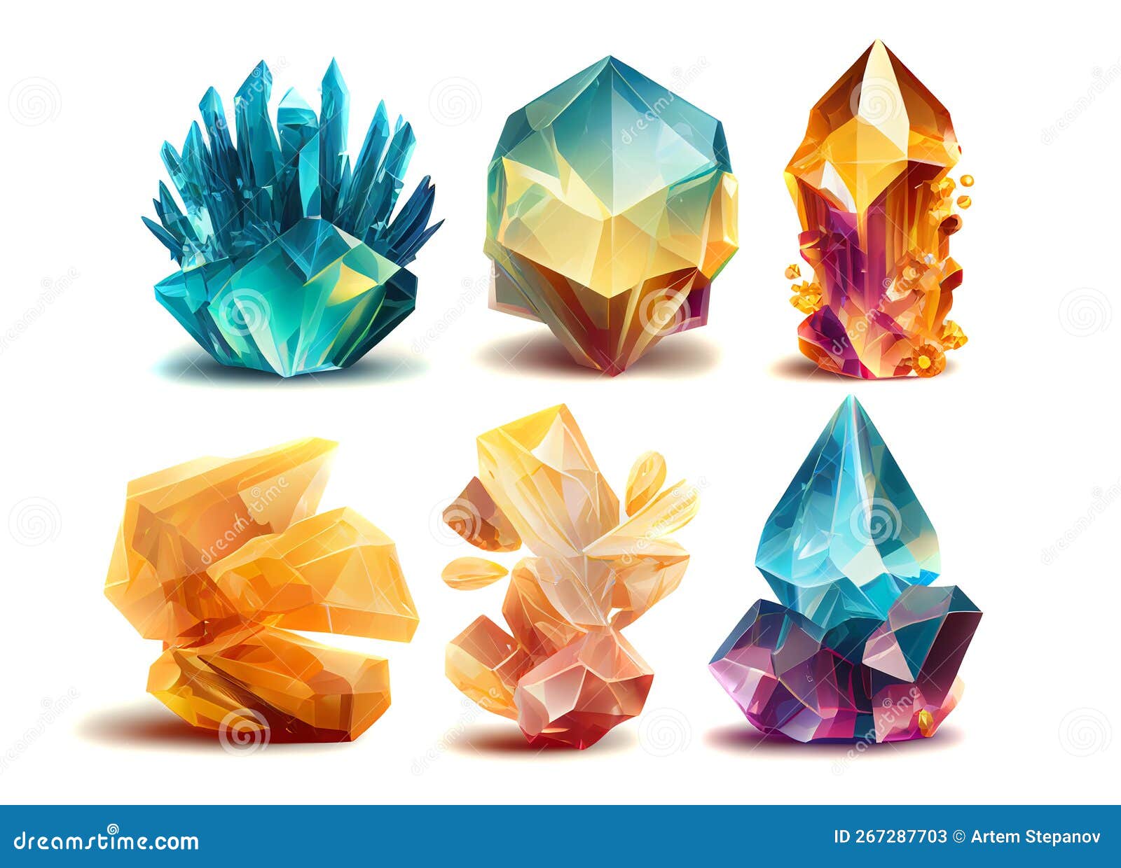 Rainbow Crystal Isolated, Titanium Color Stone, Rainbow Gem, Generative ...