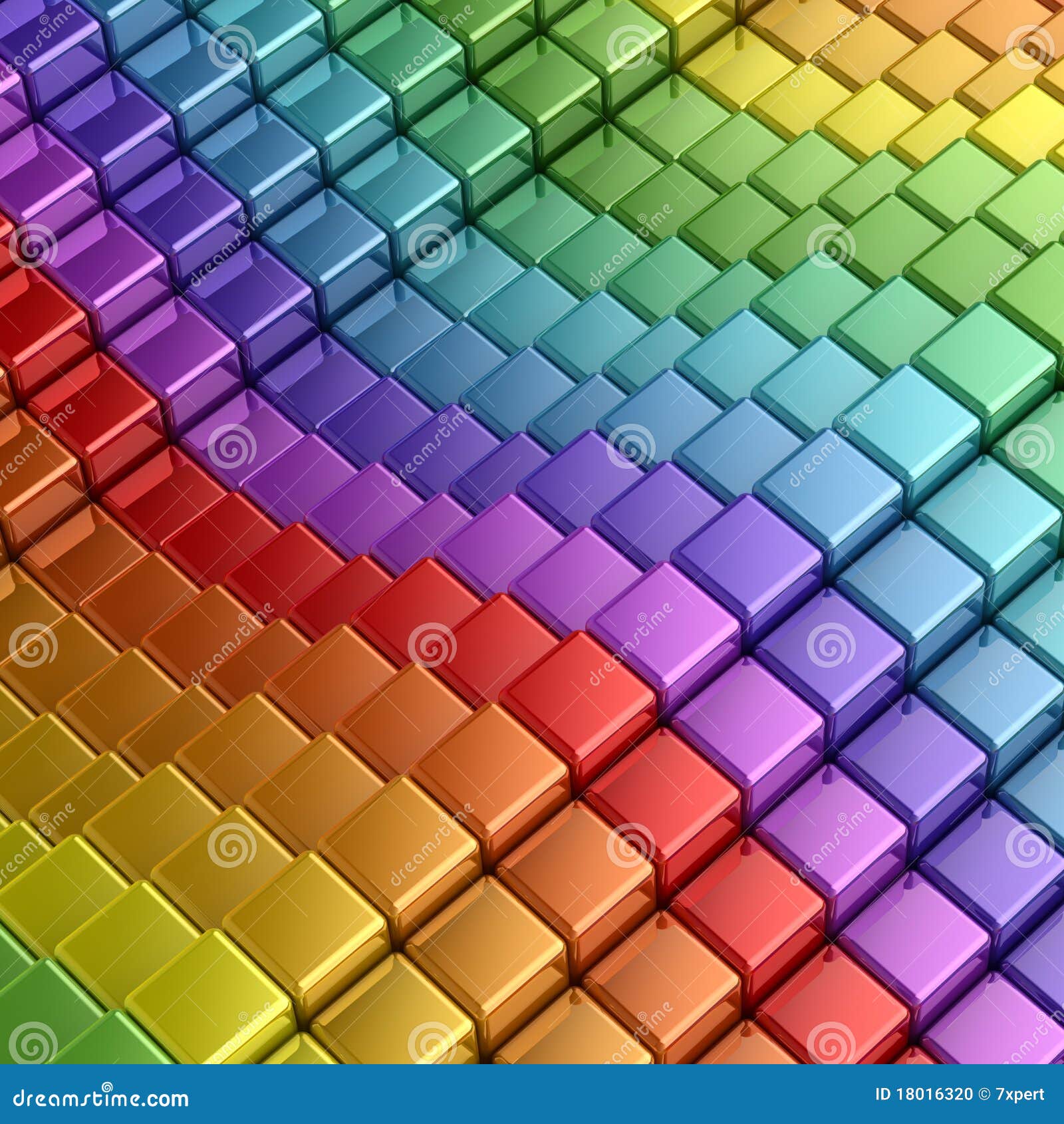 Rainbow Cubes Stock Image | CartoonDealer.com #16772077