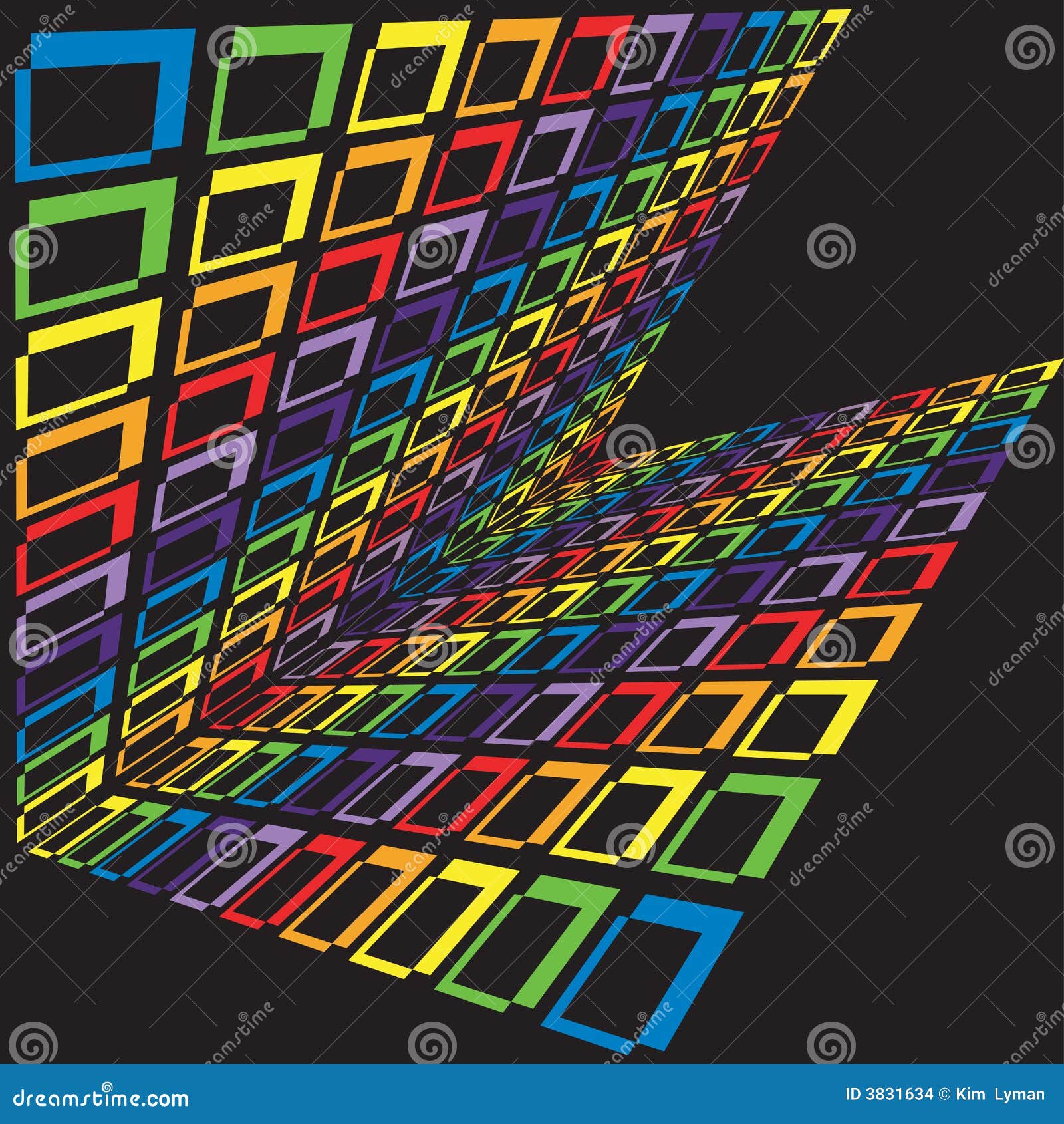 Rainbow Cubes stock vector. Illustration of violet, abstract - 3831634