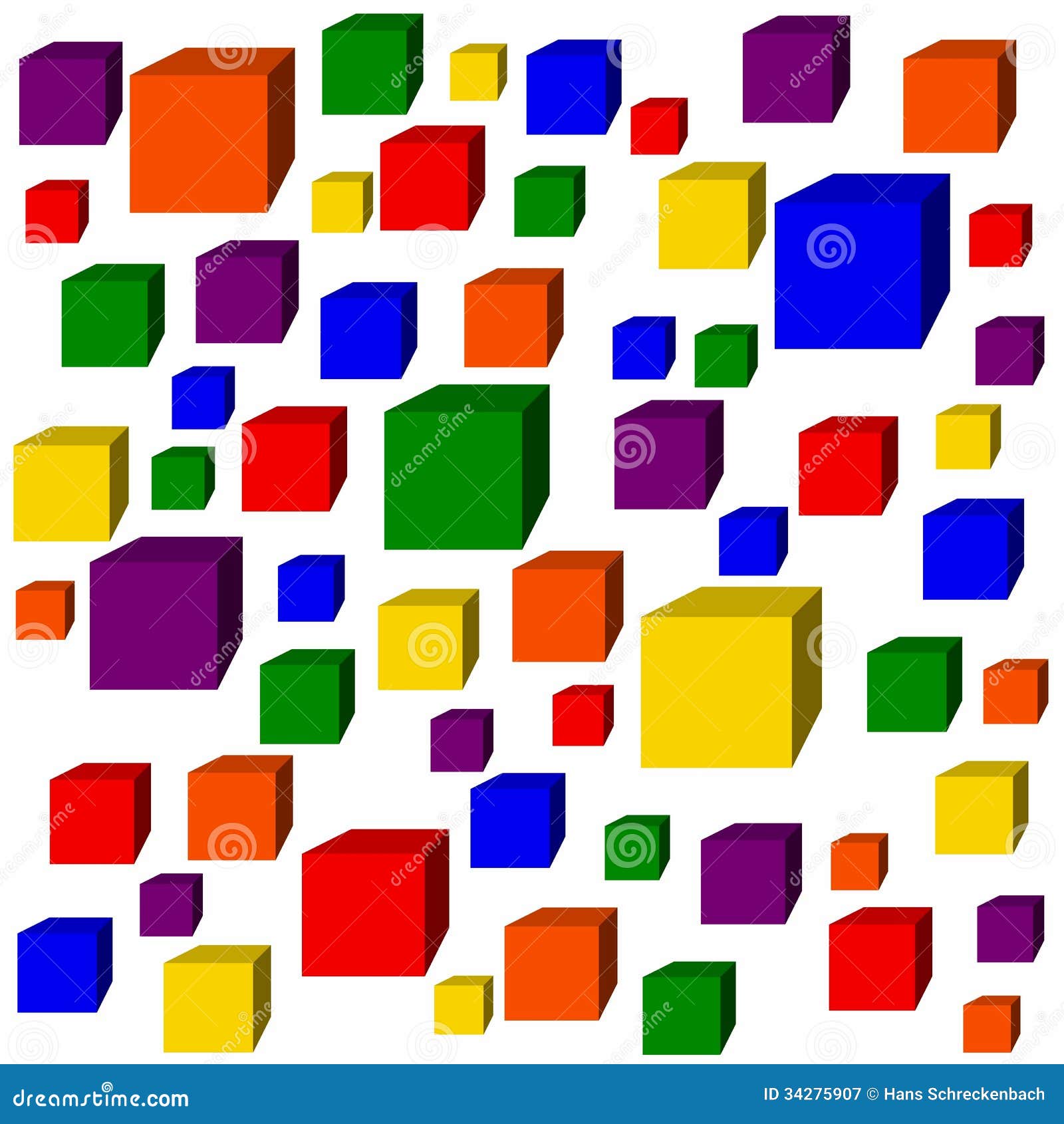 Rainbow Cubes stock illustration. Illustration of texture - 34275907