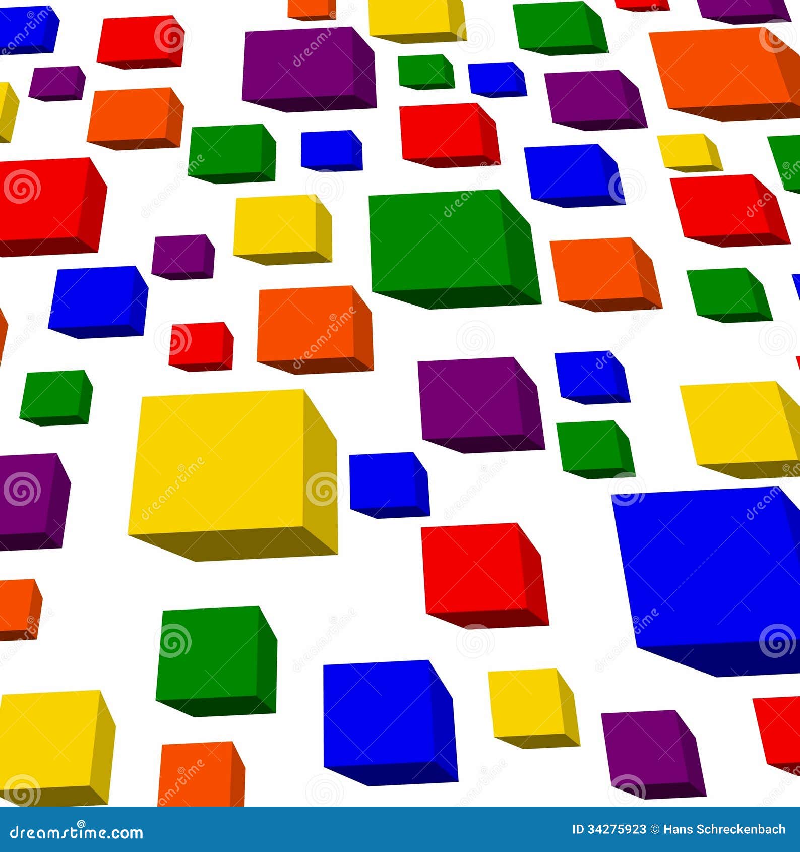Rainbow Cubes stock illustration. Illustration of arranged - 34275923