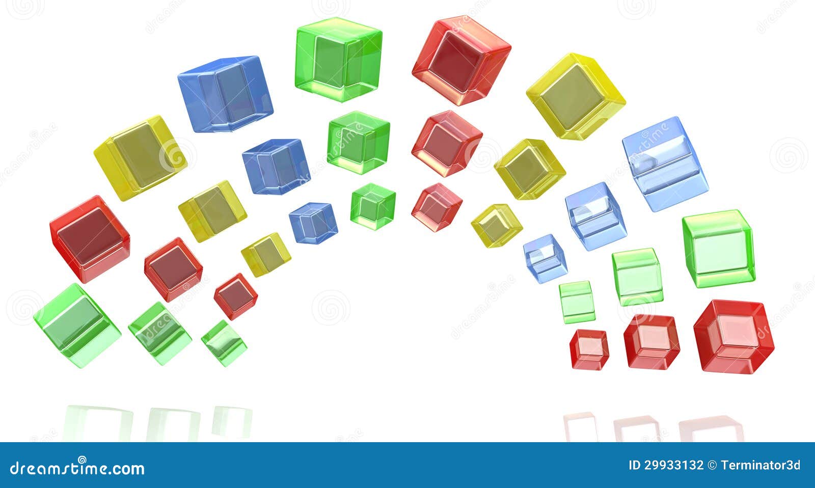 Rainbow cubes stock illustration. Illustration of concepts - 29933132