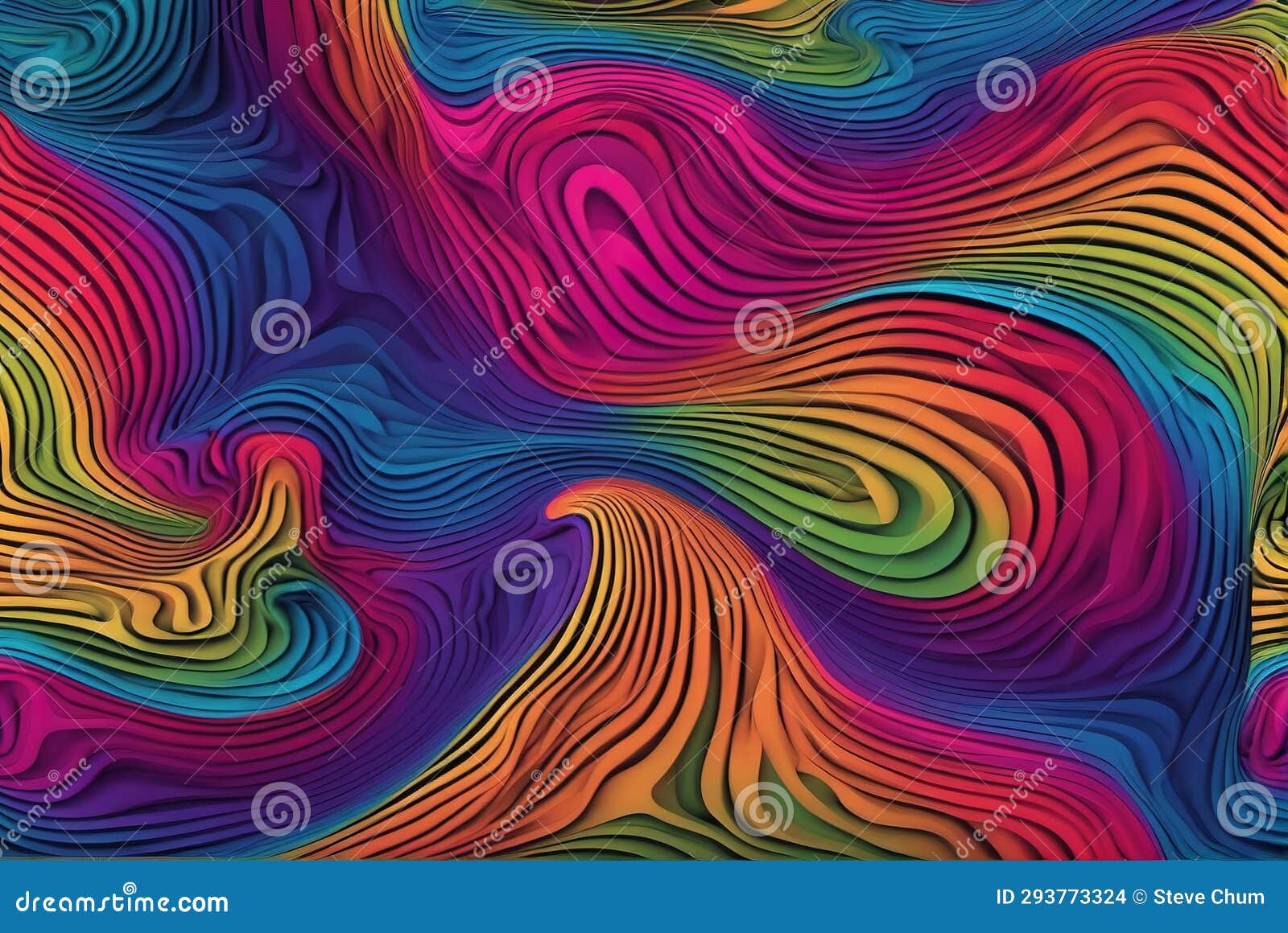 Rainbow Curve Lines Wallpaper Background Stock Illustration ...