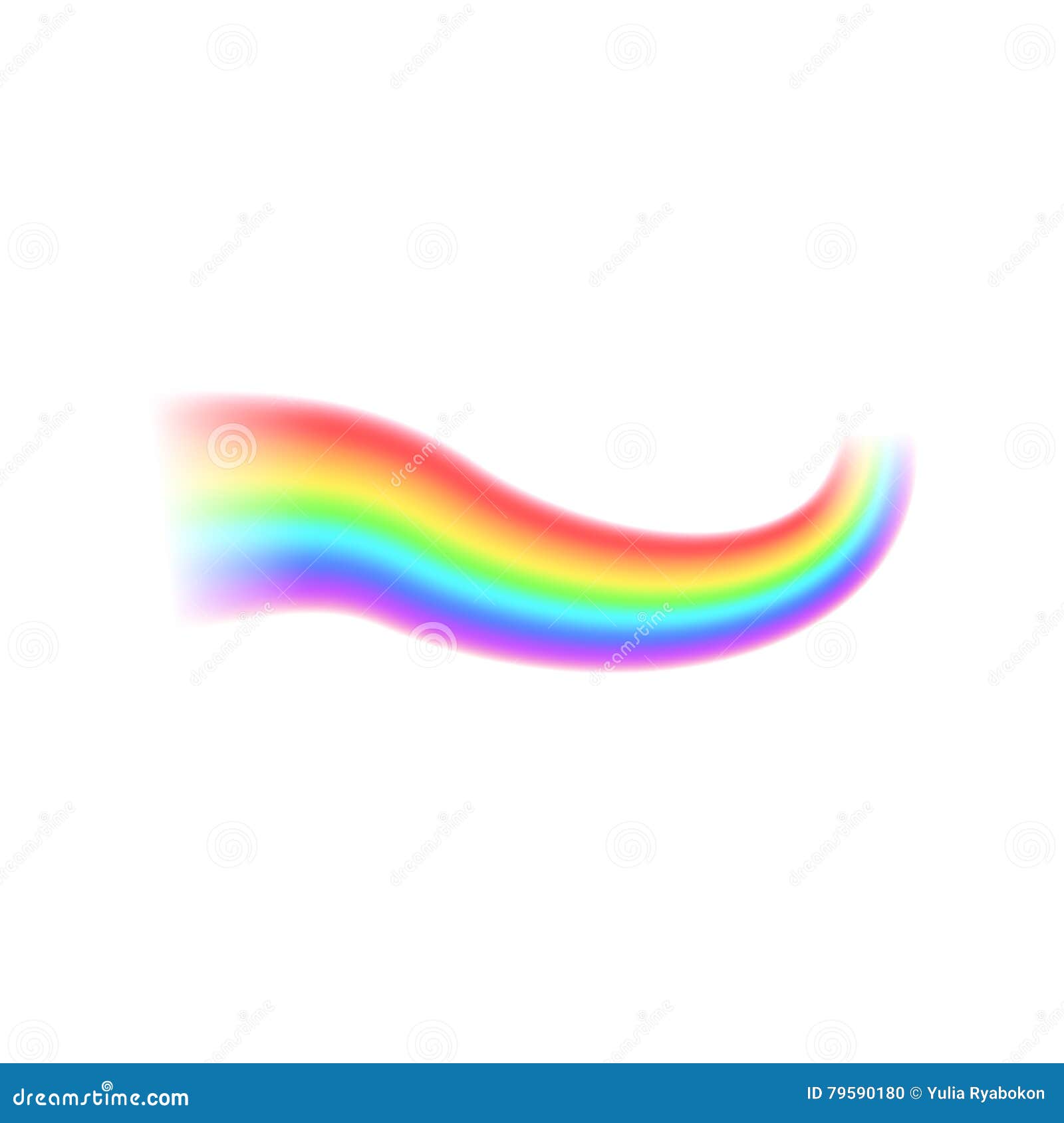 Rainbow Curved Line Icon,realistic Style Stock Vector - Illustration of ...