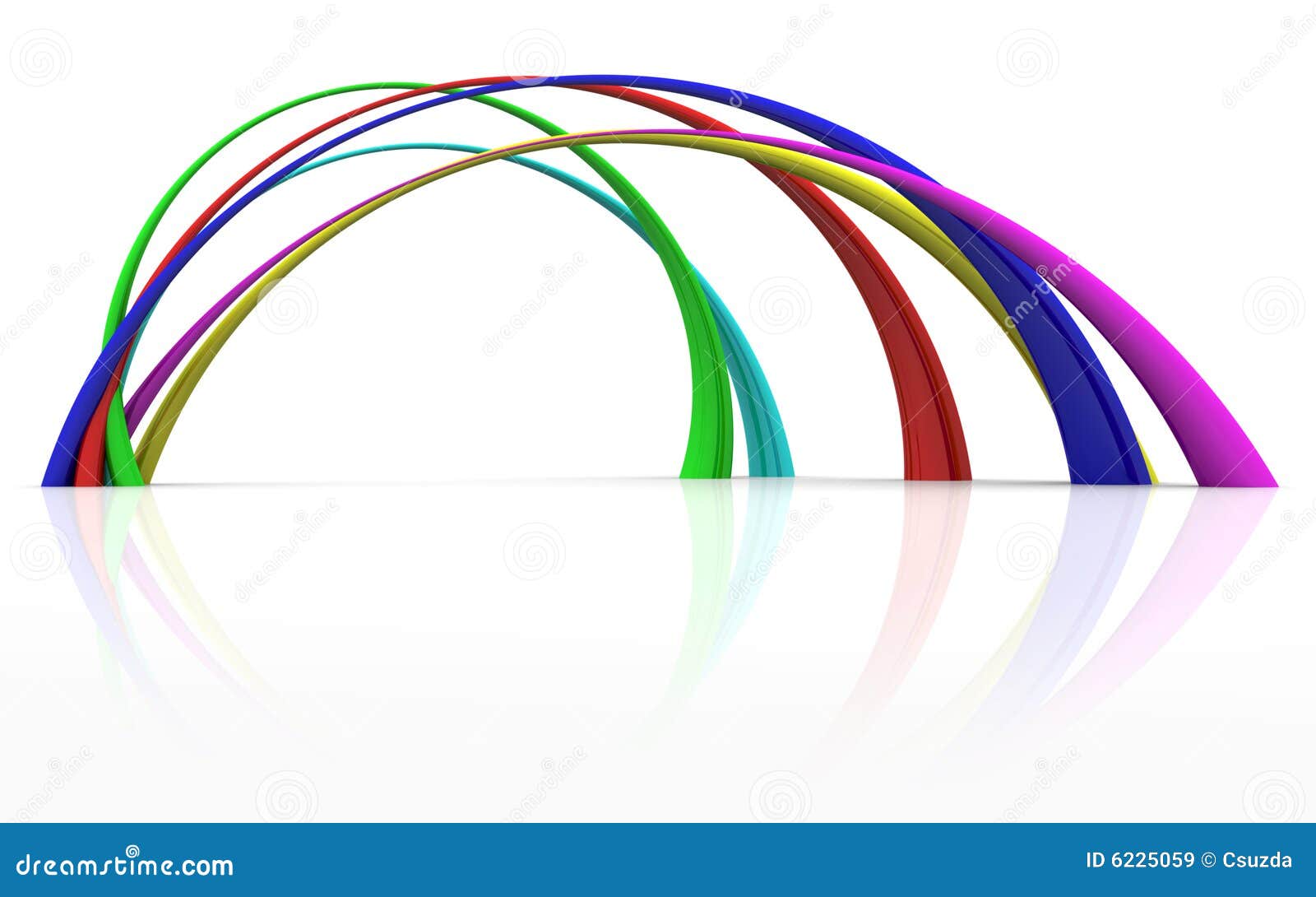 Rainbow curves stock illustration. Illustration of happiness - 6225059