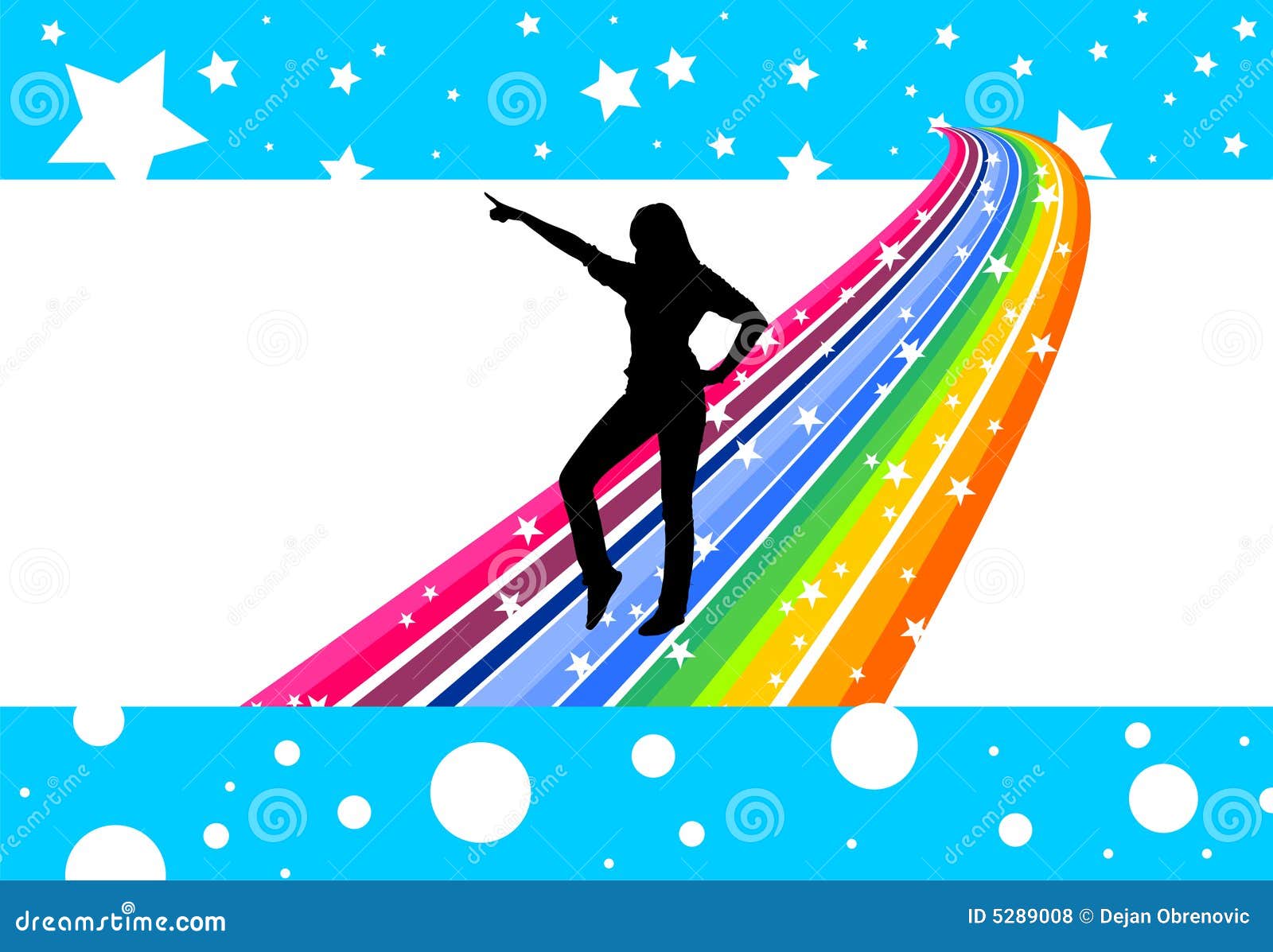 Rainbow dancer stock illustration. Illustration of backround - 5289008