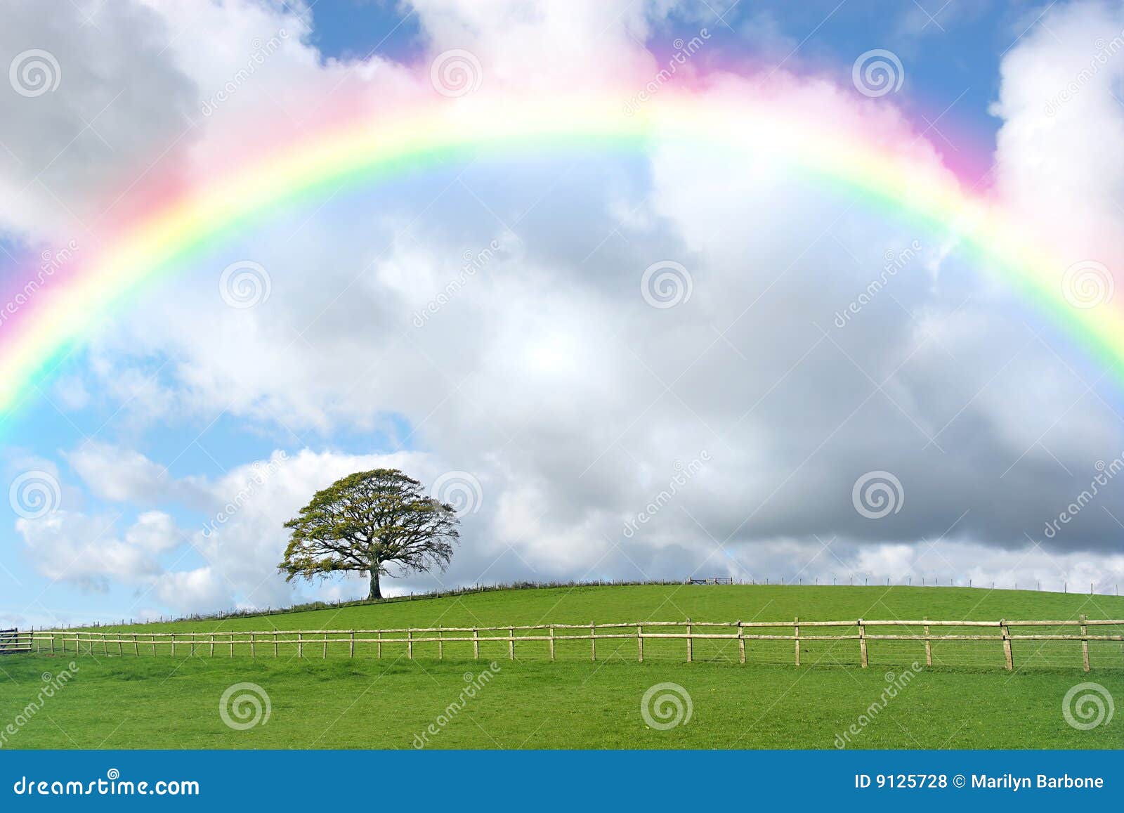 Rainbow Day stock photo. Image of landscape, boundary - 9125728