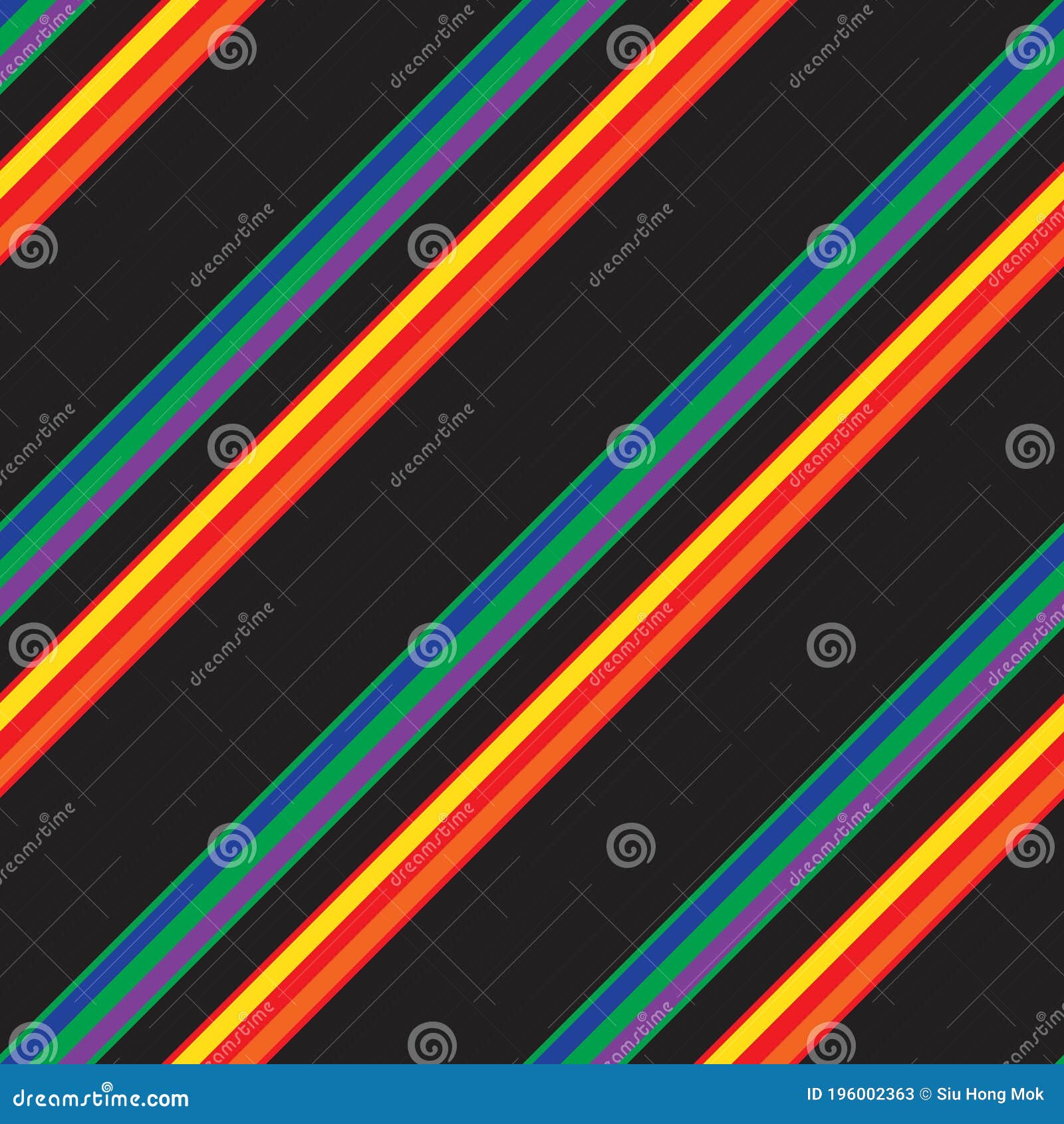 Rainbow Stripe Seamless Pattern Background in Diagonal Style Stock ...