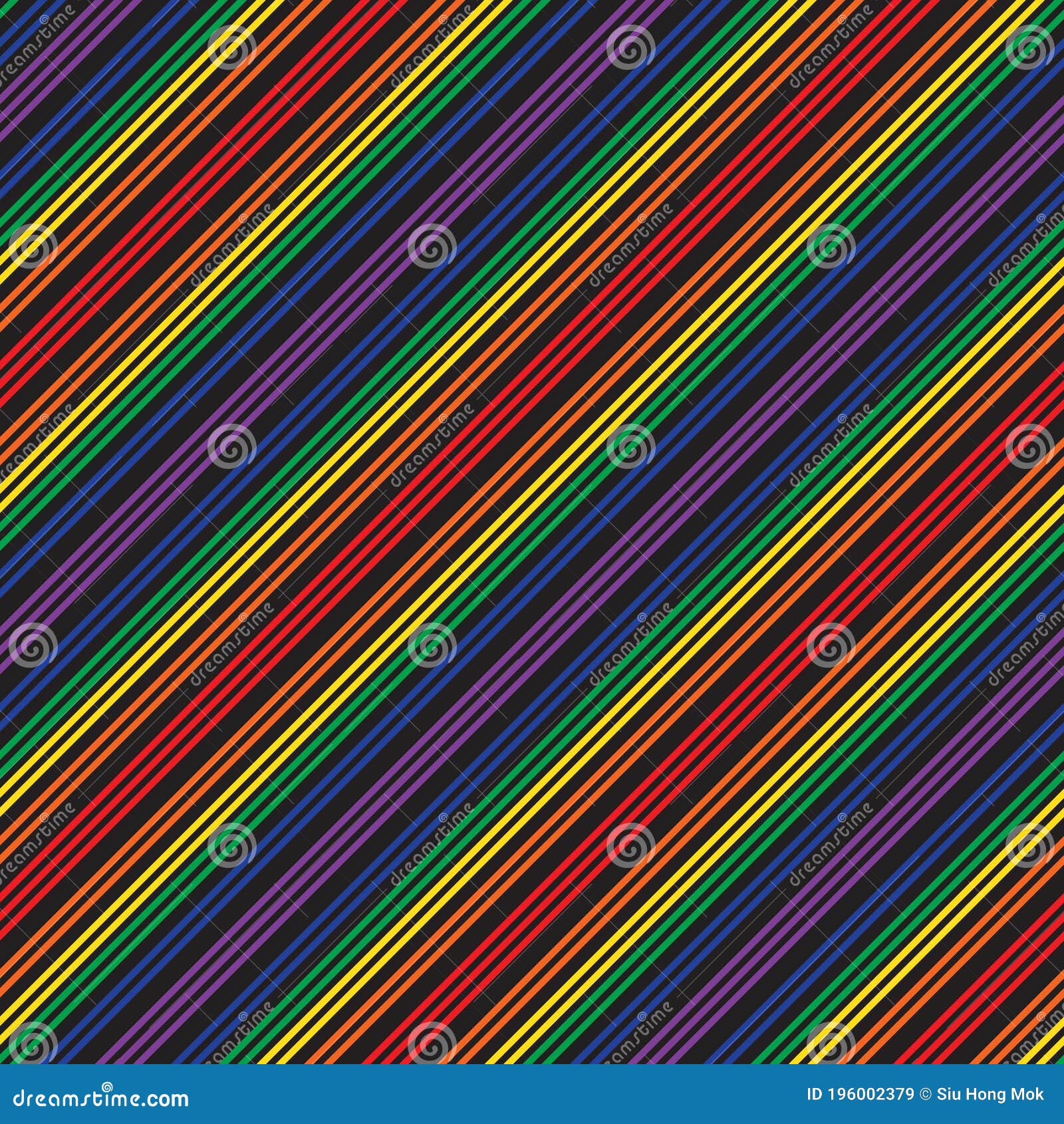Rainbow Stripe Seamless Pattern Background in Diagonal Style Stock ...