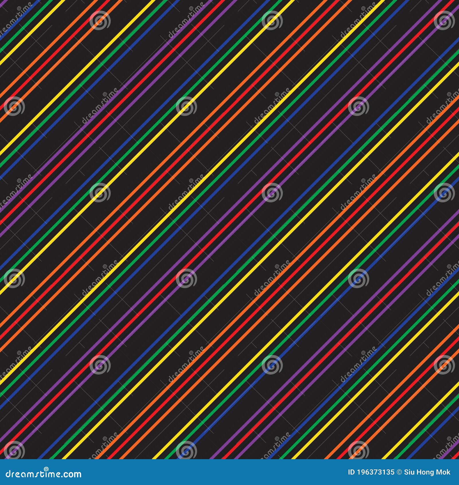 Rainbow Stripe Seamless Pattern Background in Diagonal Style Stock ...