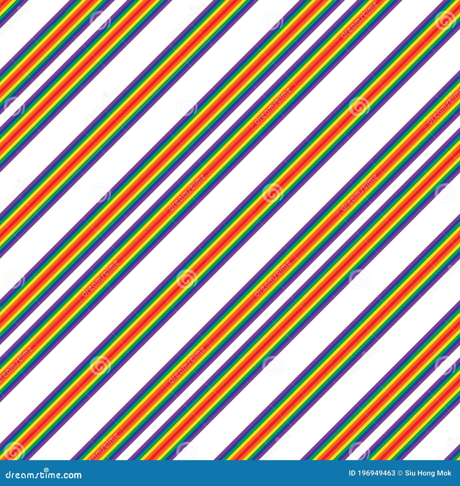 Rainbow Stripe Seamless Pattern Background in Diagonal Style Stock ...
