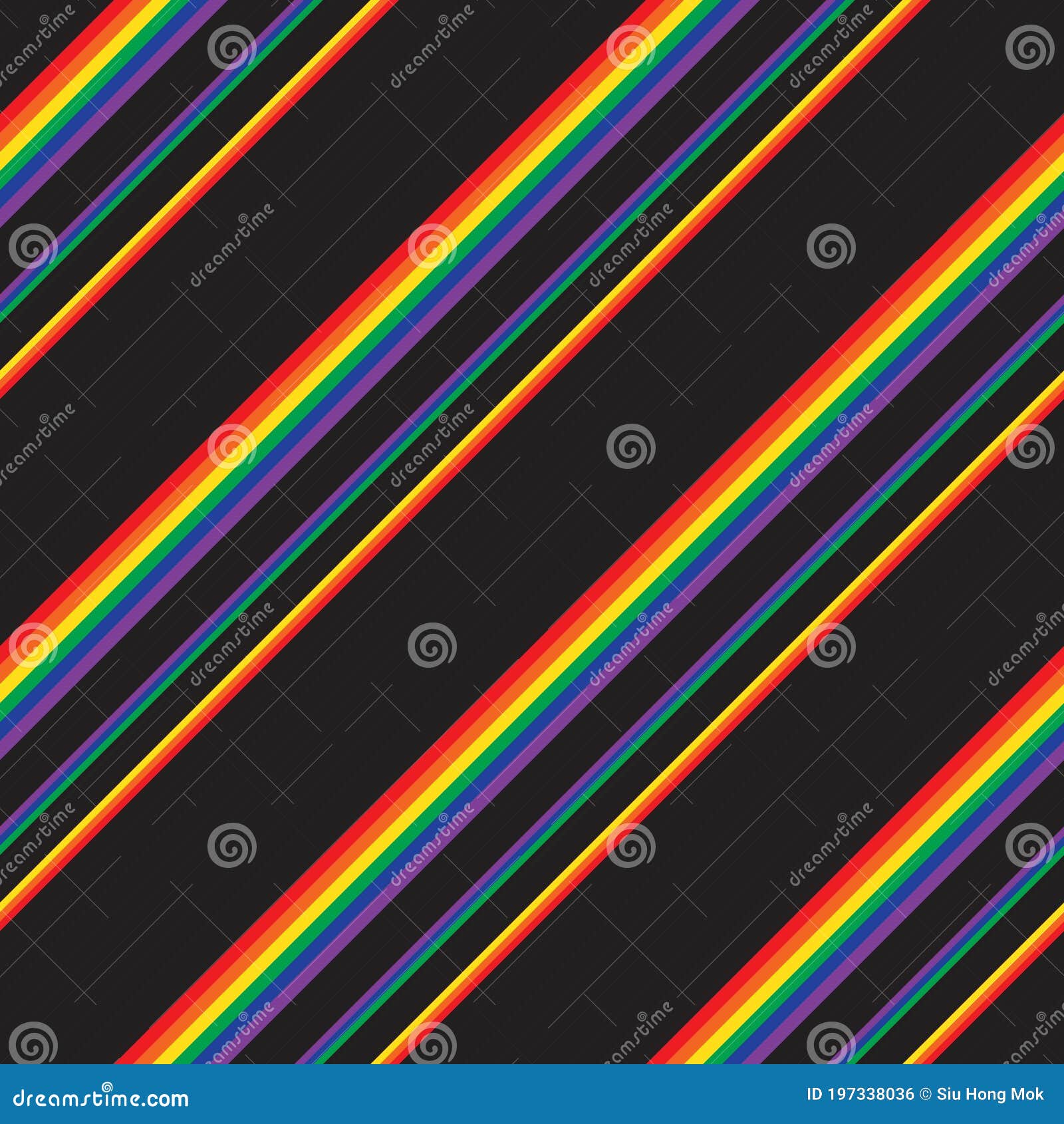 Rainbow Stripe Seamless Pattern Background in Diagonal Style Stock ...