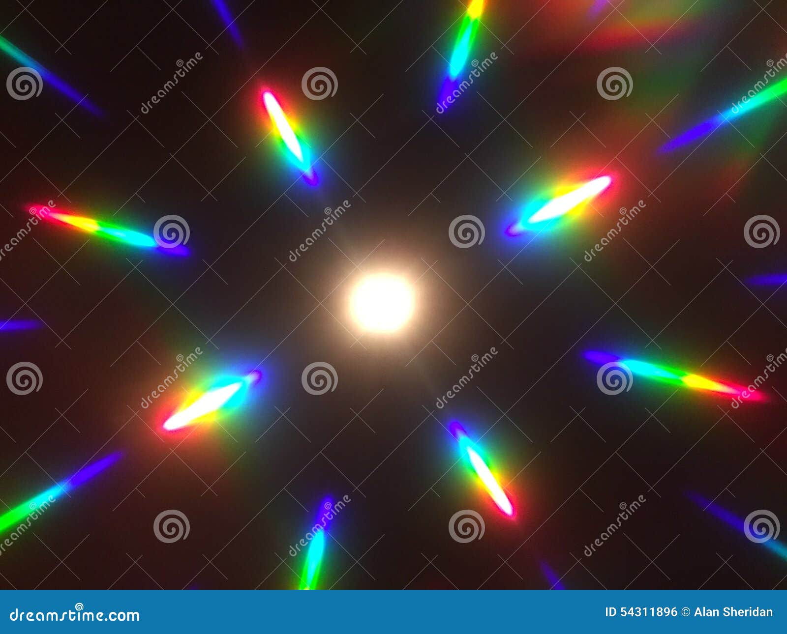 Rainbow Diffraction Pattern from Diffraction Glasses Stock Photo ...
