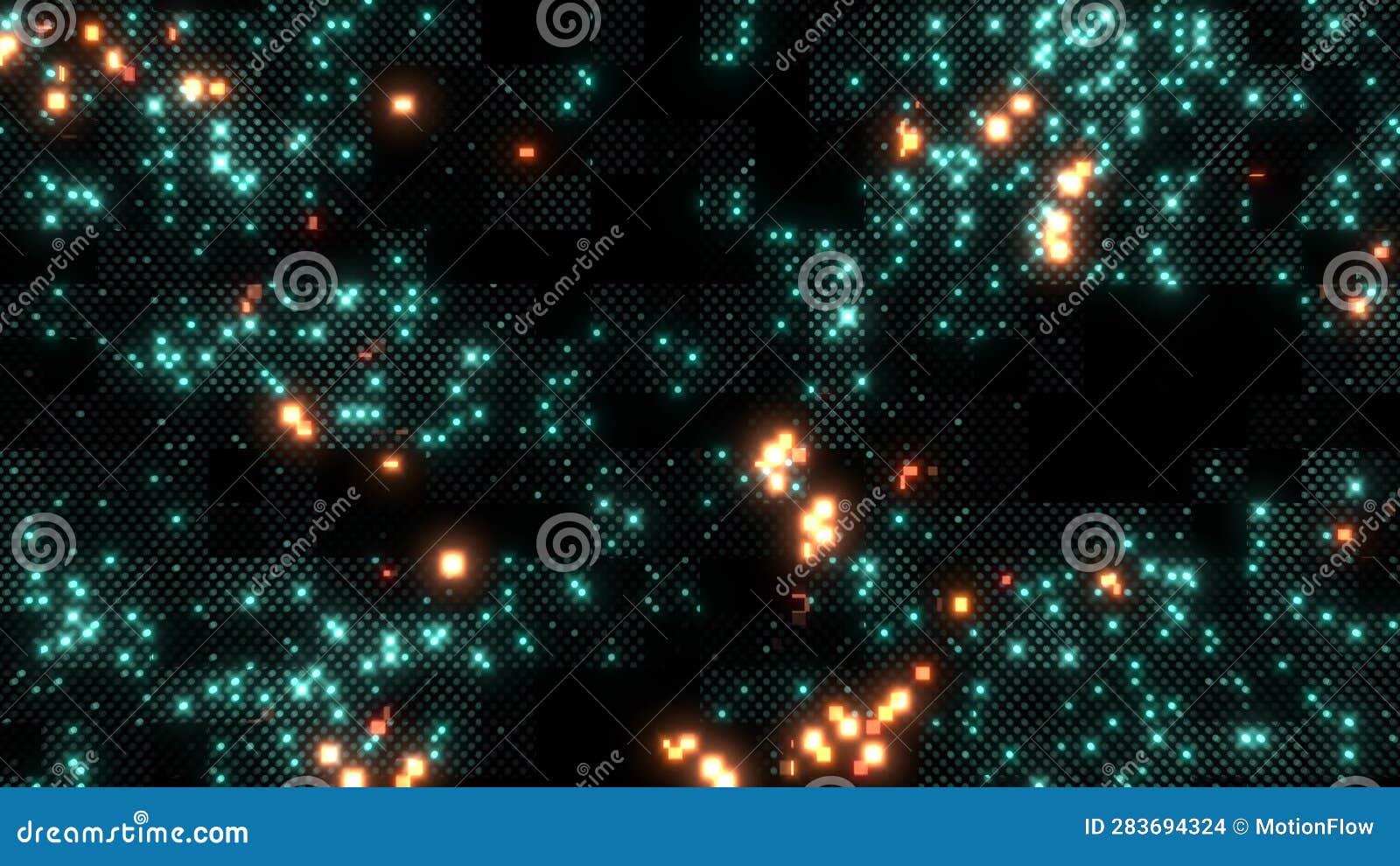 Rainbow Digital Dots Pattern on Computer Screen Stock Footage - Video ...