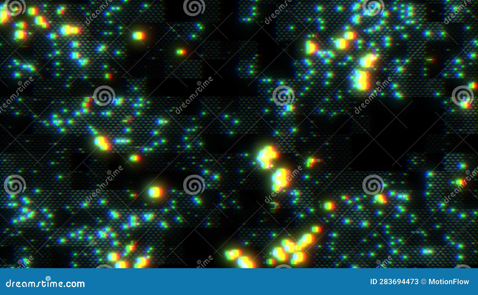 Rainbow Digital Dots Pattern on Computer Screen Stock Video - Video of ...