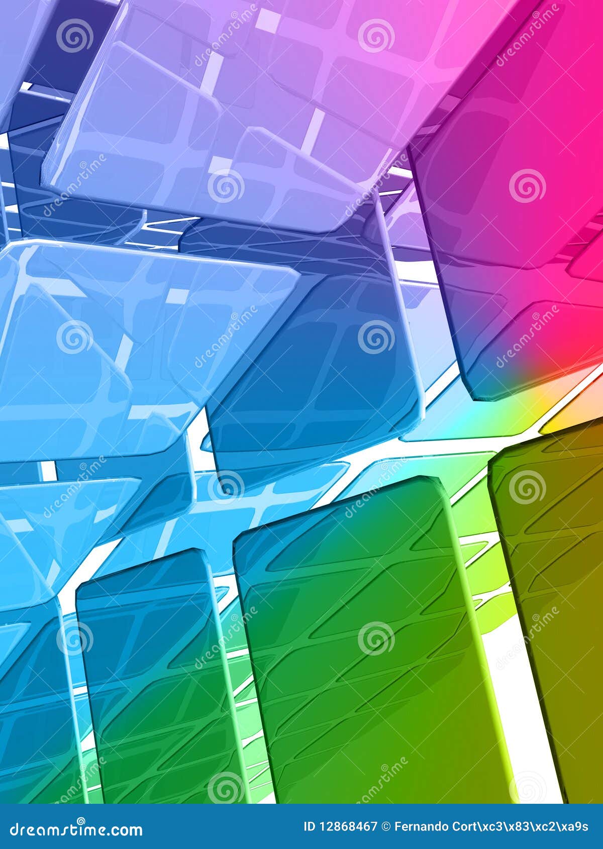 Rainbow dimensional stock illustration. Illustration of boxes - 12868467