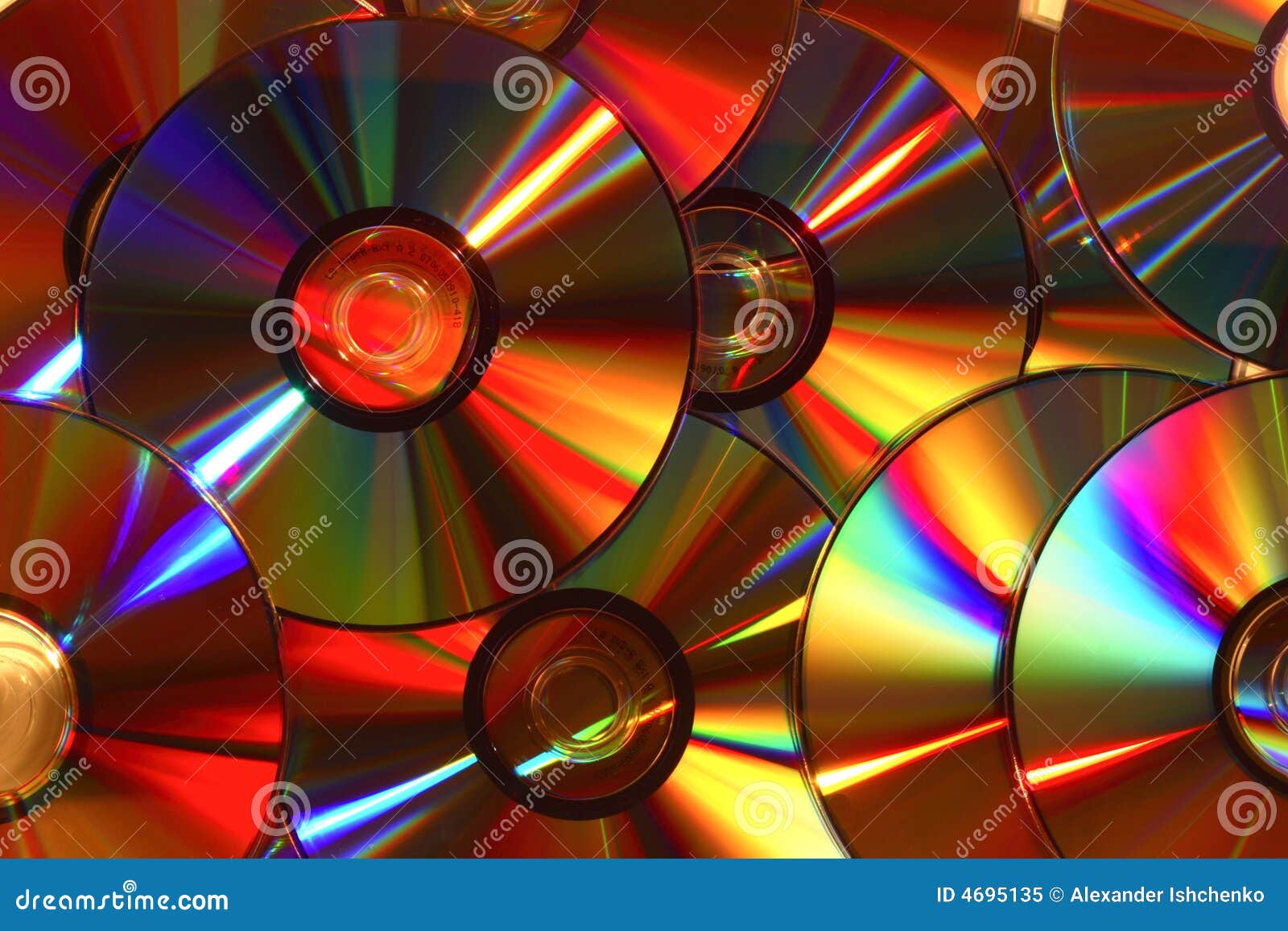 Rainbow discs stock image. Image of backup, group, color - 4695135