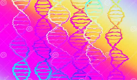Rainbow DNA Molecules Structure. Science and Technology Concept, Vivid ...