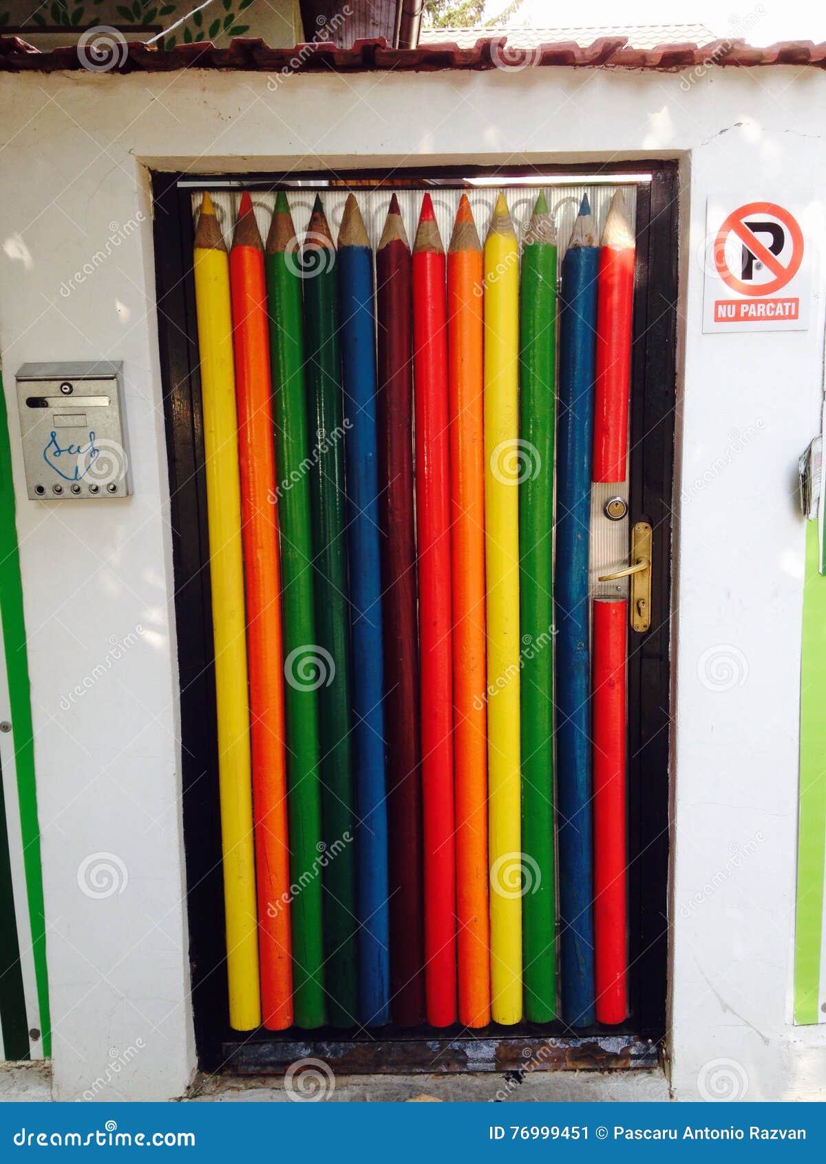 Rainbow on the door editorial photo. Image of amazing - 76999451