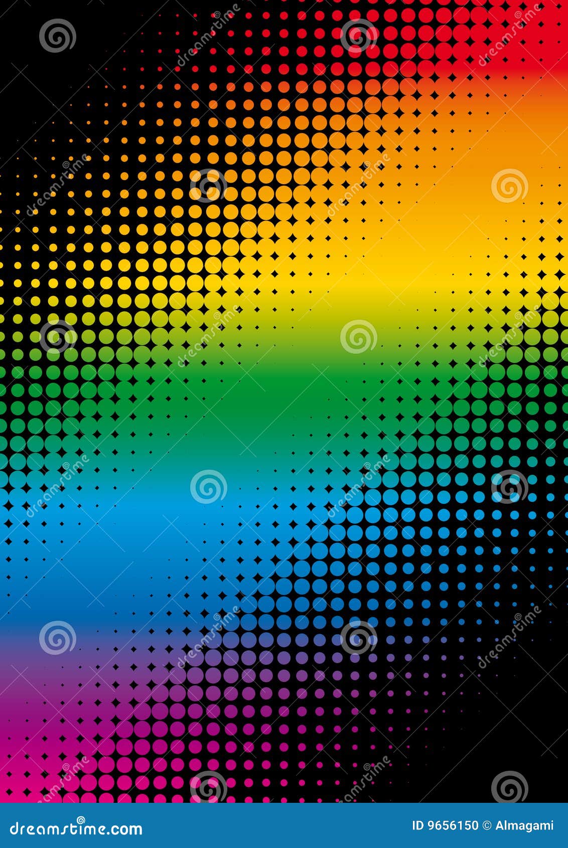 Rainbow dots stock vector. Illustration of design, circle - 9656150