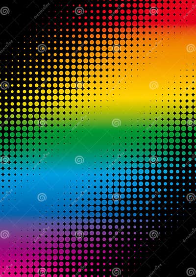 Rainbow dots stock vector. Illustration of design, circle - 9656150