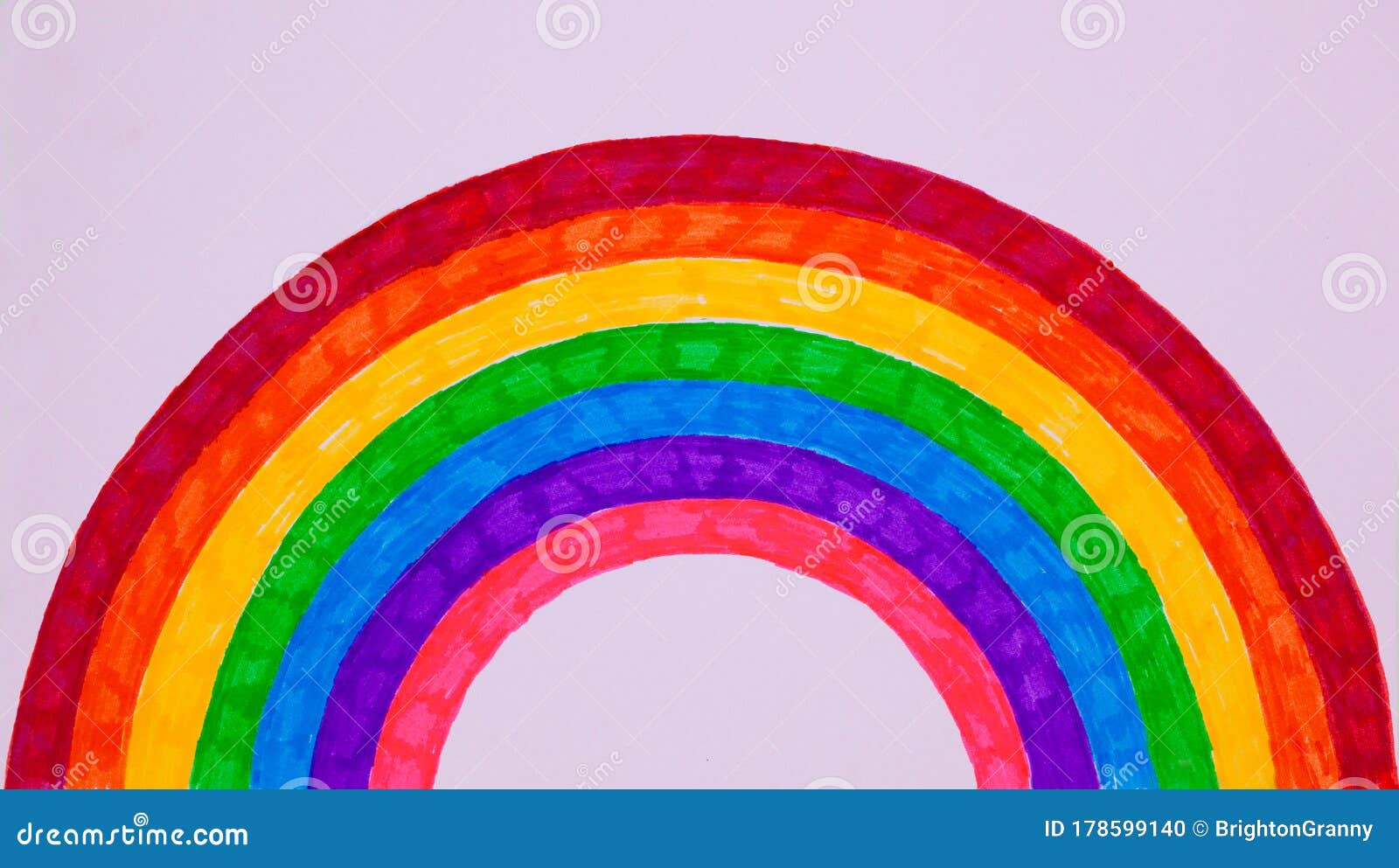 Rainbow Drawing Background. Royalty-Free Stock Image | CartoonDealer ...
