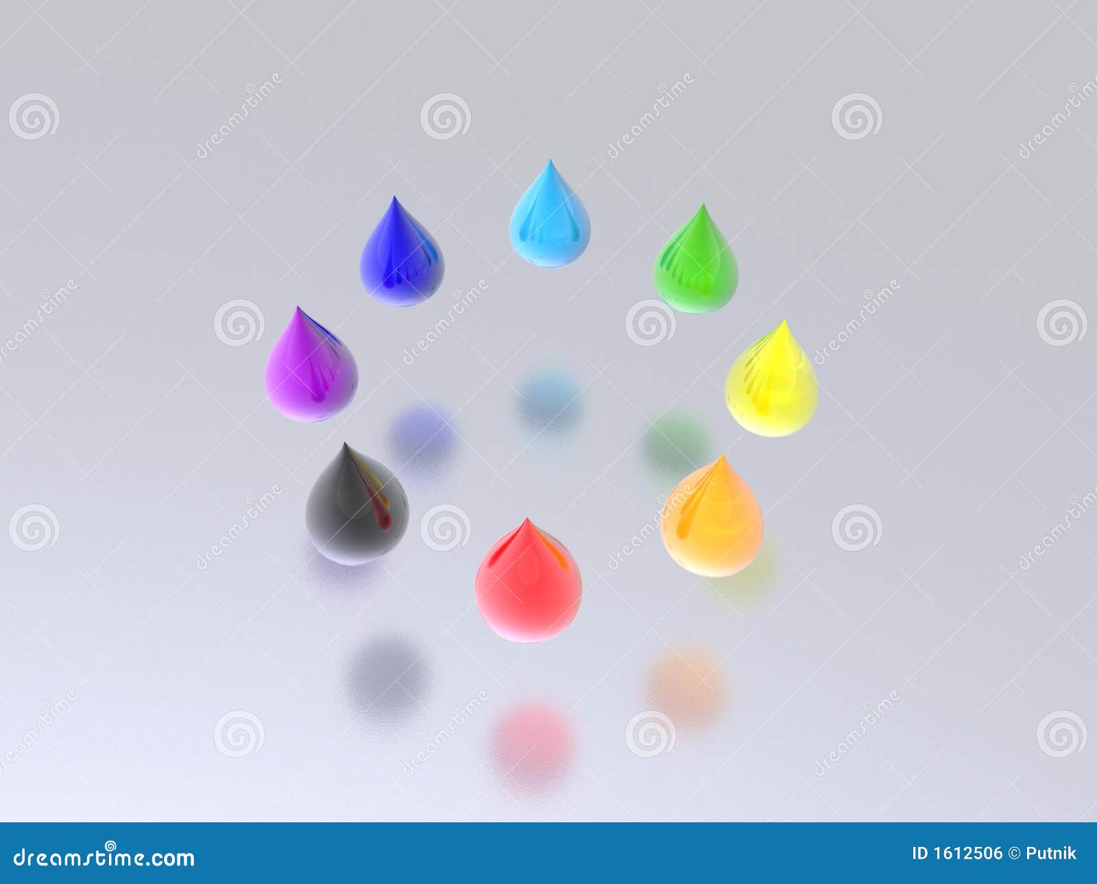 Rainbow drops stock illustration. Illustration of painting - 1612506