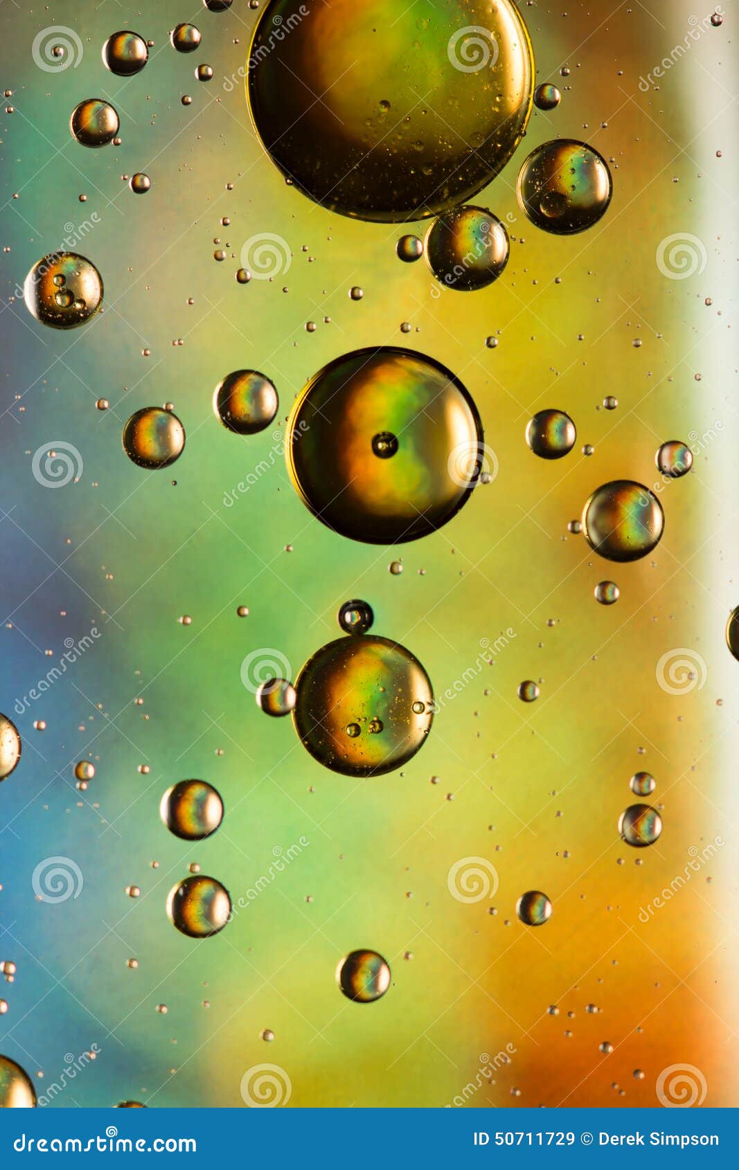 Rainbow Effect Oil and Water Abstract Stock Image - Image of close ...