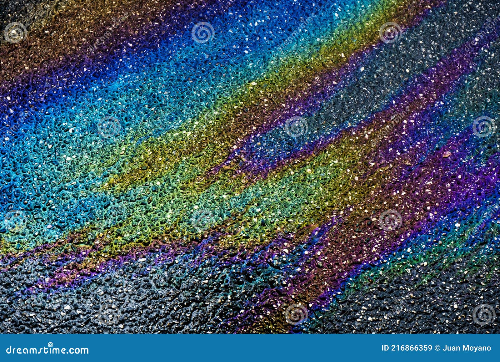 Rainbow Effect Oil And Water Abstract Background Royalty-Free Stock ...
